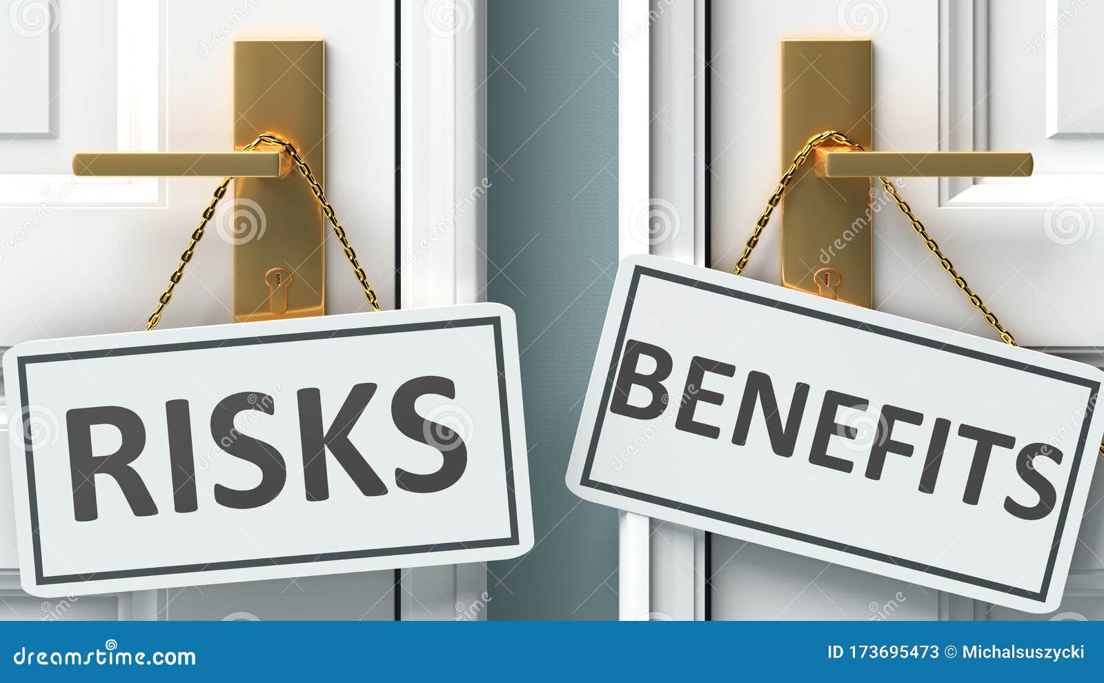 Risks Or Benefits As A Choice In Life - Pictured As Words Risks ... Risks Or Benefits As A Choice In Life - Pictured As Words Risks ...