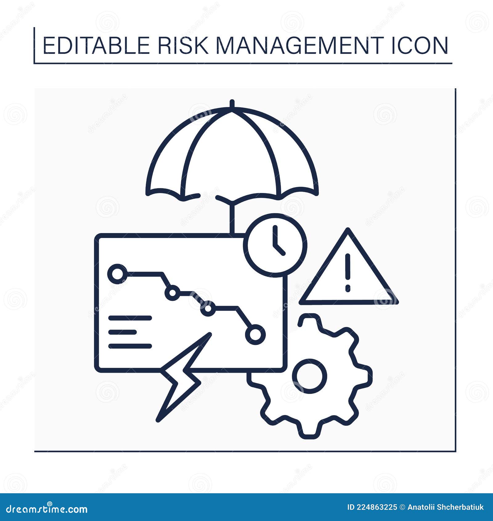 Risks Consequences Line Icon Stock Vector - Illustration of analysis ...