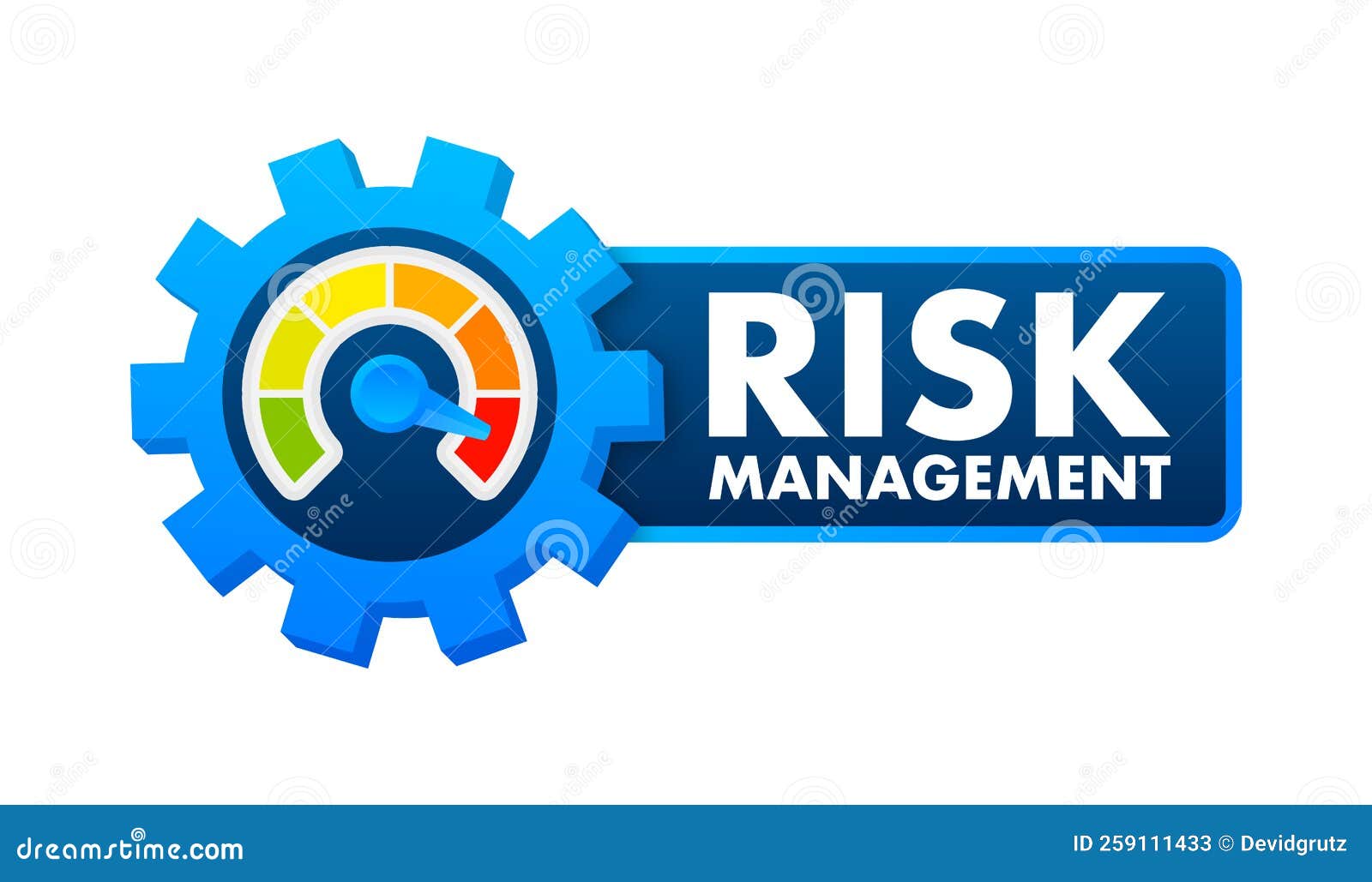 Risks Management Icon, Label. Vector Stock Illustration. Stock Vector ...