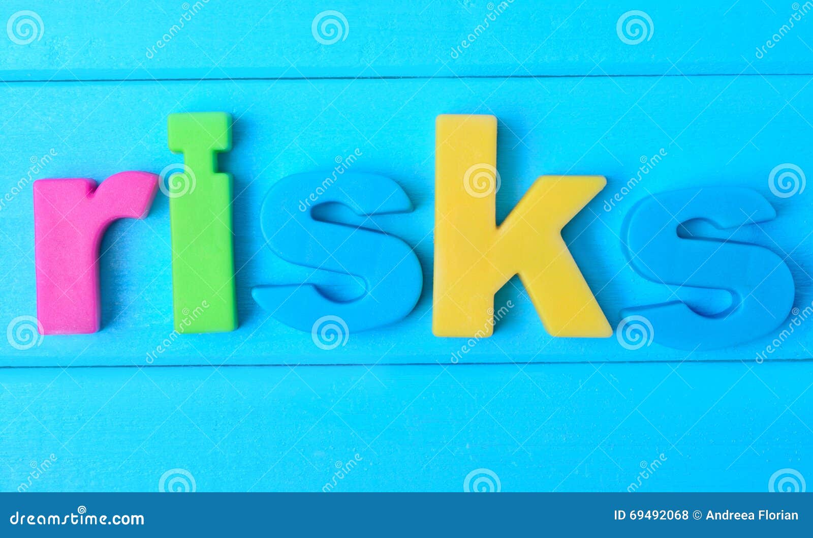 Risks word on table stock photo. Image of alphabet, challenge - 69492068