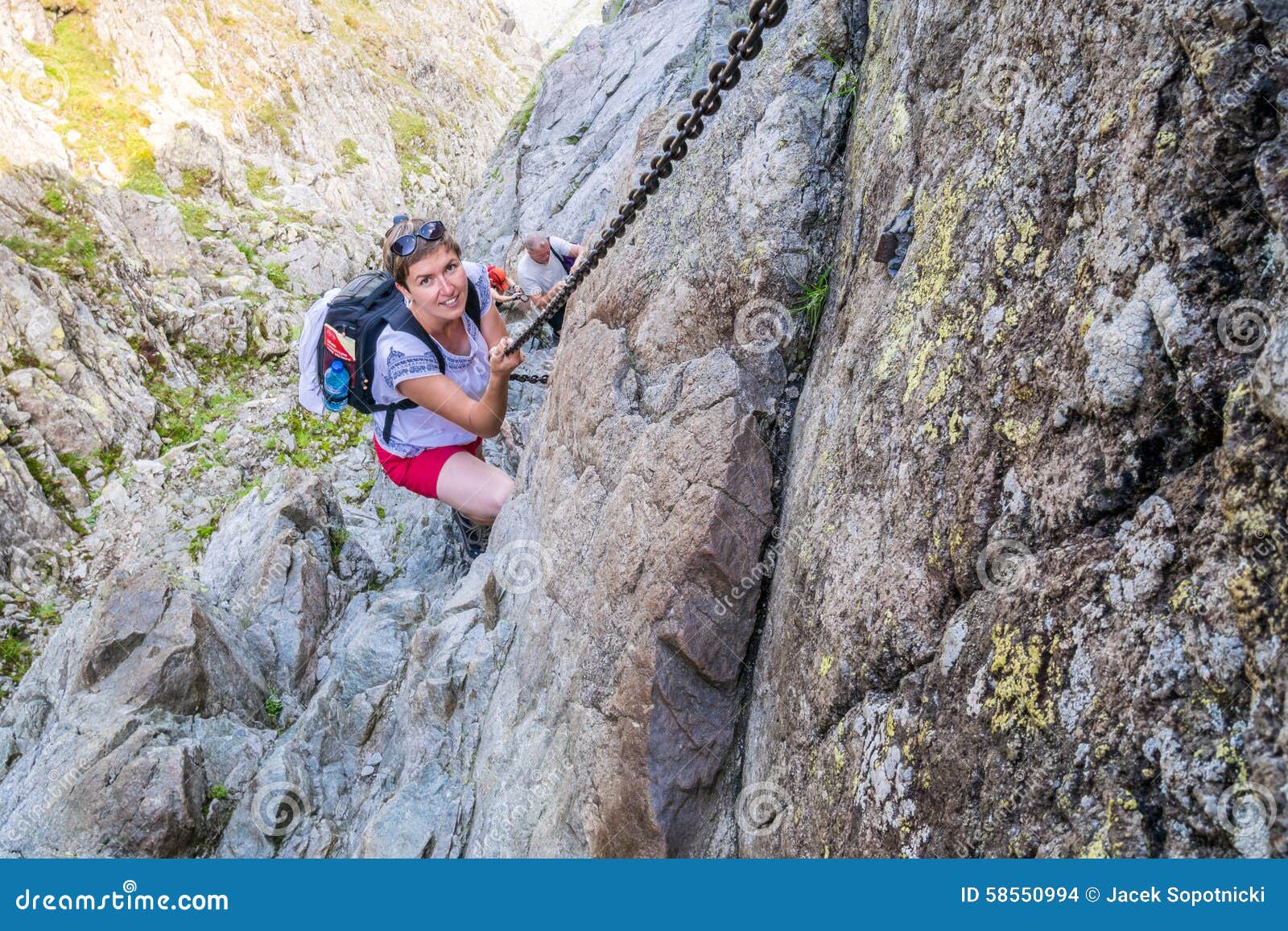 Risky climbing stock photo. Image of aged, active, climber - 58550994
