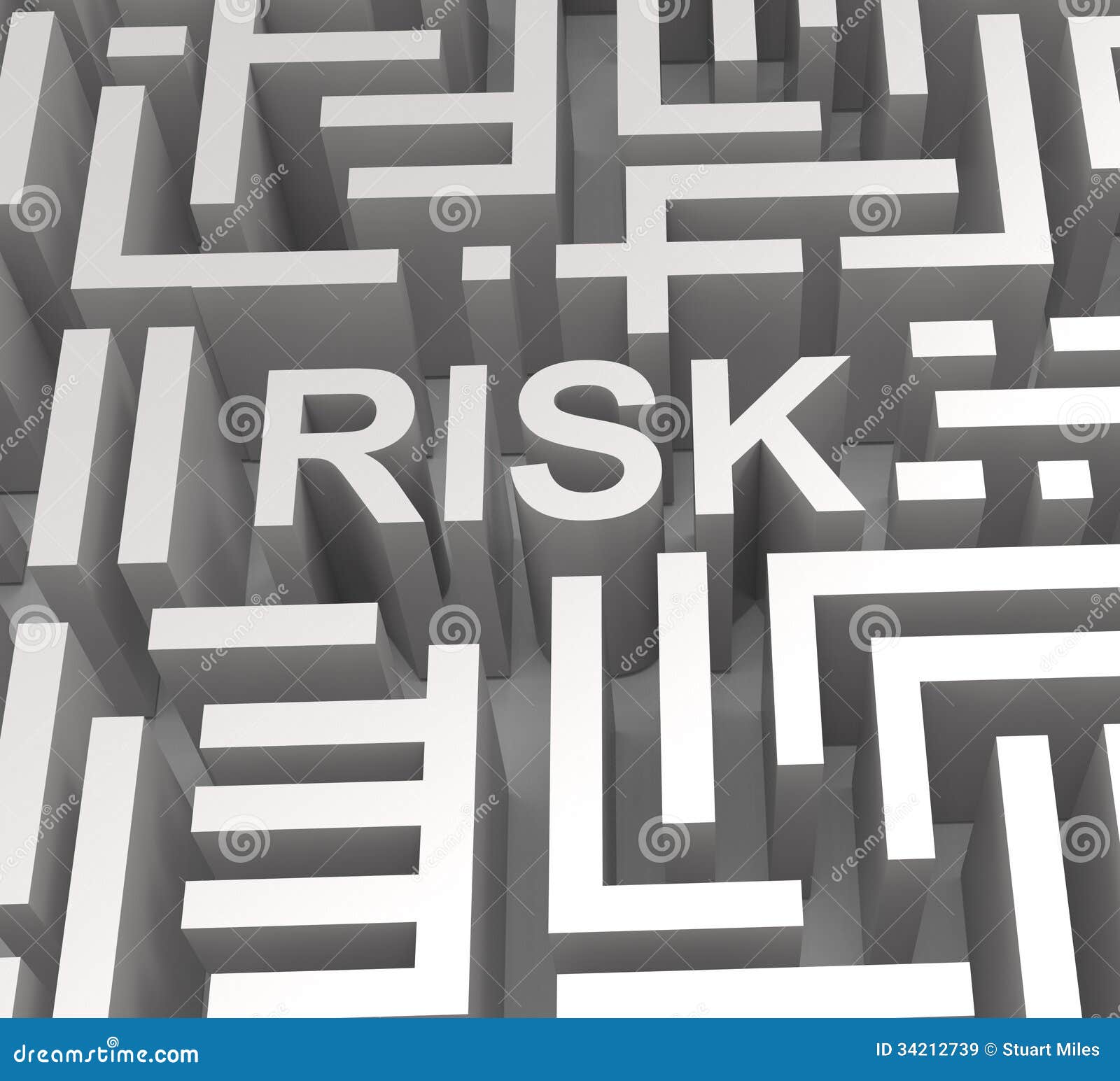 Risky Maze Shows Dangerous or Risk Stock Illustration - Illustration of ...