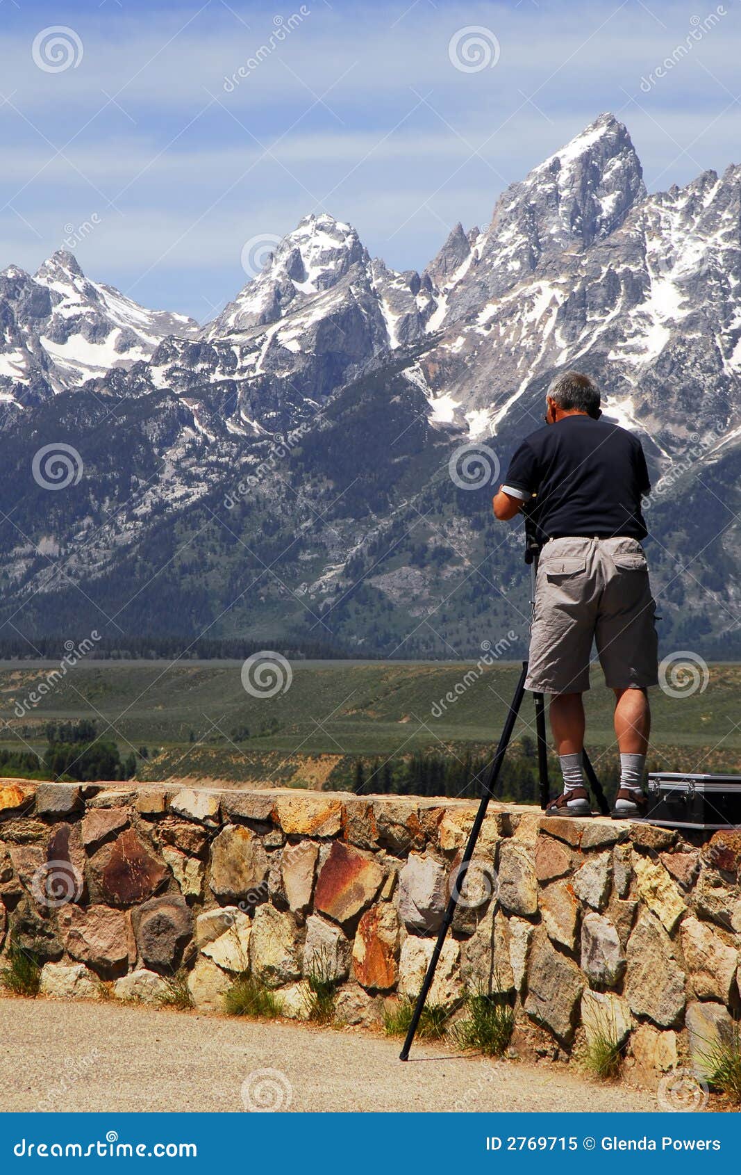 Risky Work stock image. Image of summer, tetons, stone - 2769715