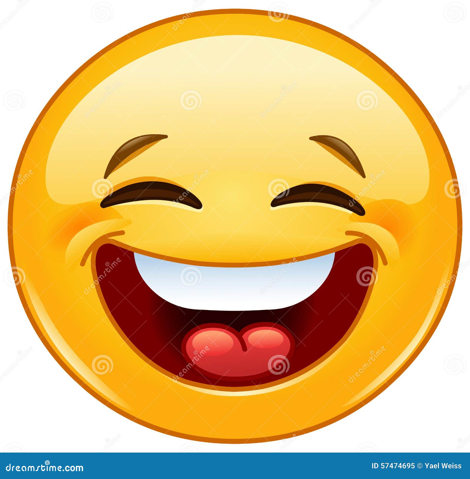 Riso Com O Emoticon Fechado Dos Olhos Ilustração do Vetor - Ilustração ...