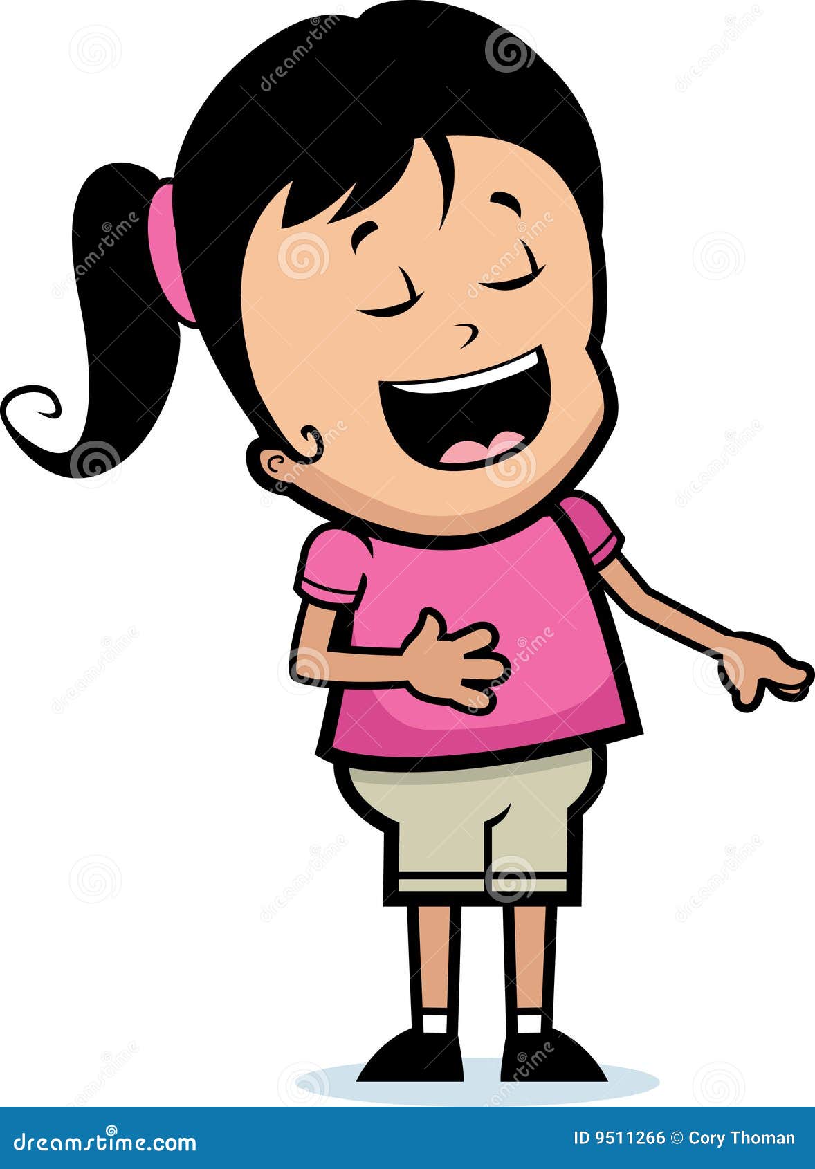 Riso da menina ilustração do vetor. Ilustração de feliz - 9511266