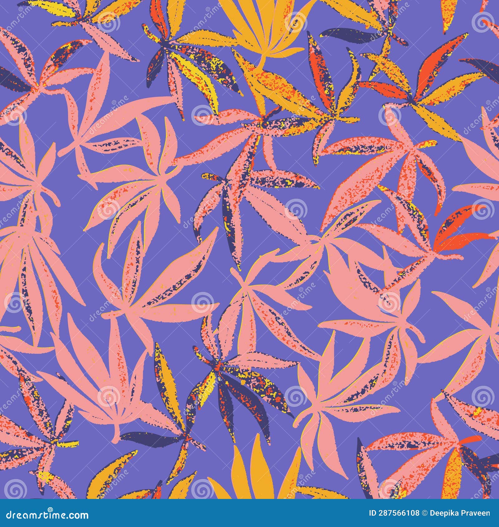 Riso Graph Style Seamless Pattern Stock Vector - Illustration of plant ...