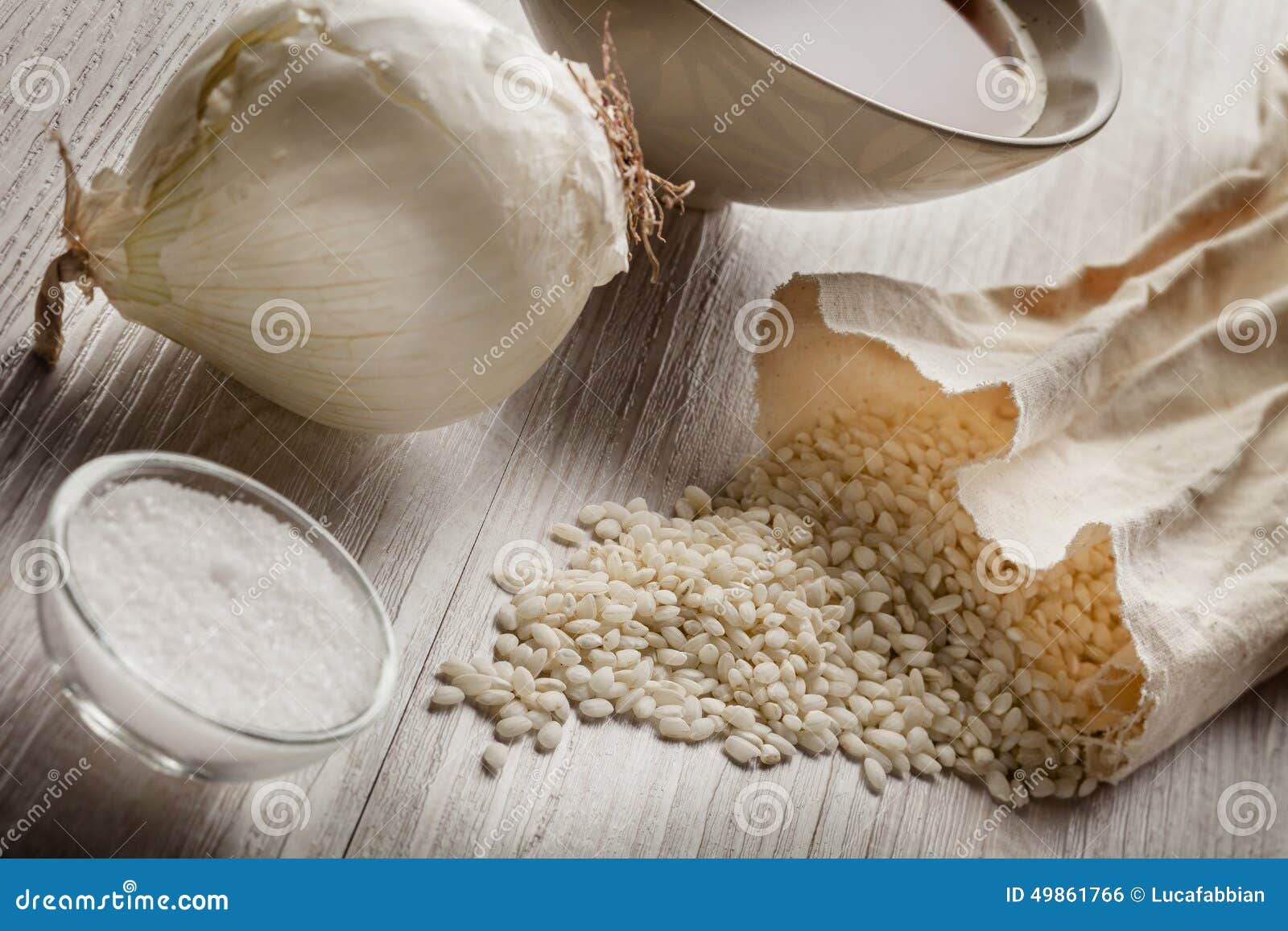 Riso Ricetta Di Base Per Risotto Italiano Fotografia Stock - Immagine ...