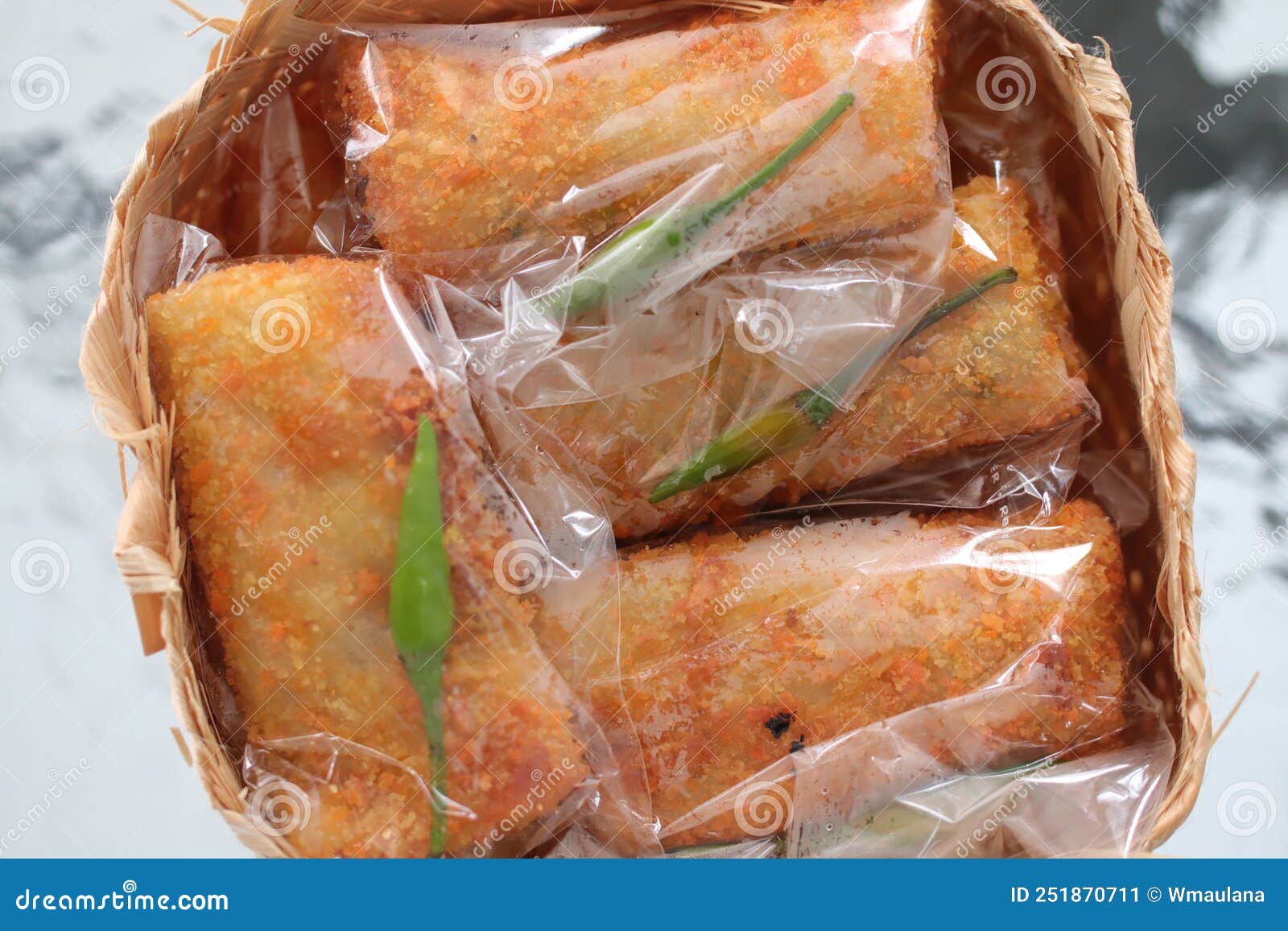 Risoles Cake Risoles Cake Placed in a Woven Bamboo Box Stock Image ...