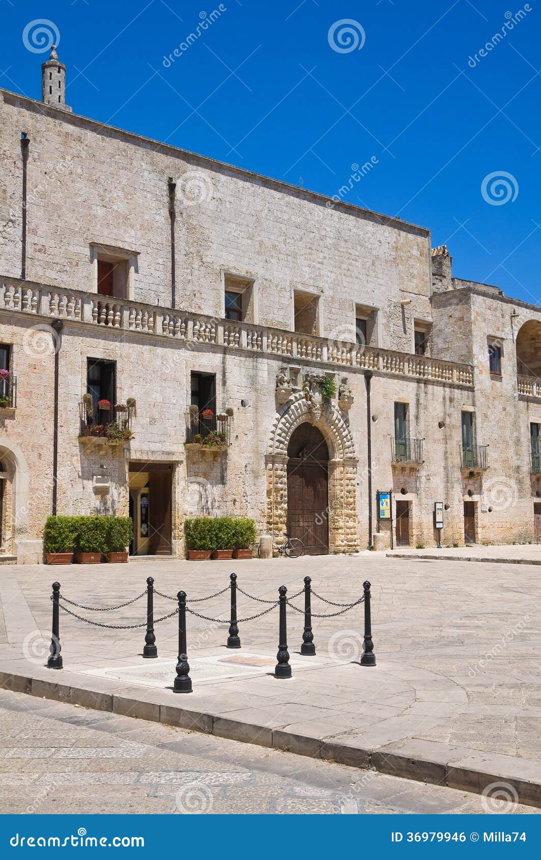 Risolo Palace. Specchia. Puglia. Italy. Stock Photo - Image of ...