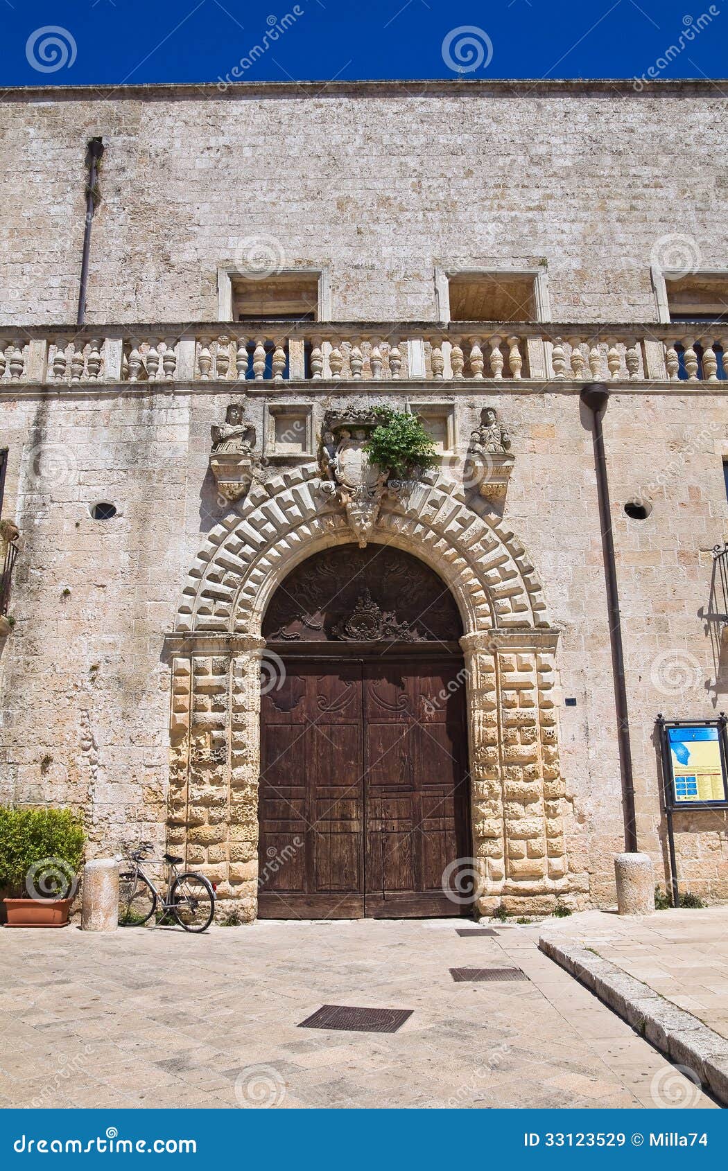 Risolo Palace. Specchia. Puglia. Italy Stock Image - Image of outdoor ...