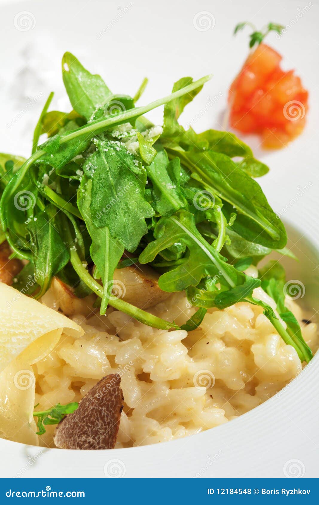 Risotto foto de stock. Imagem de molho, elegância, verde - 12184548