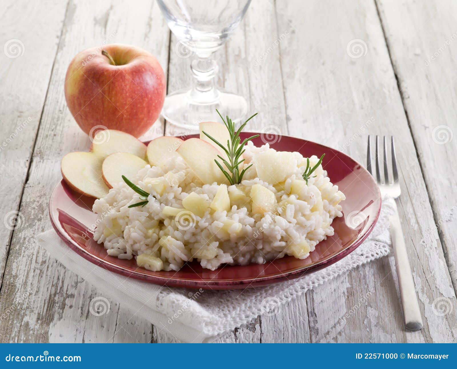 Risotto with apple stock photo. Image of dish, nutrition - 22571000