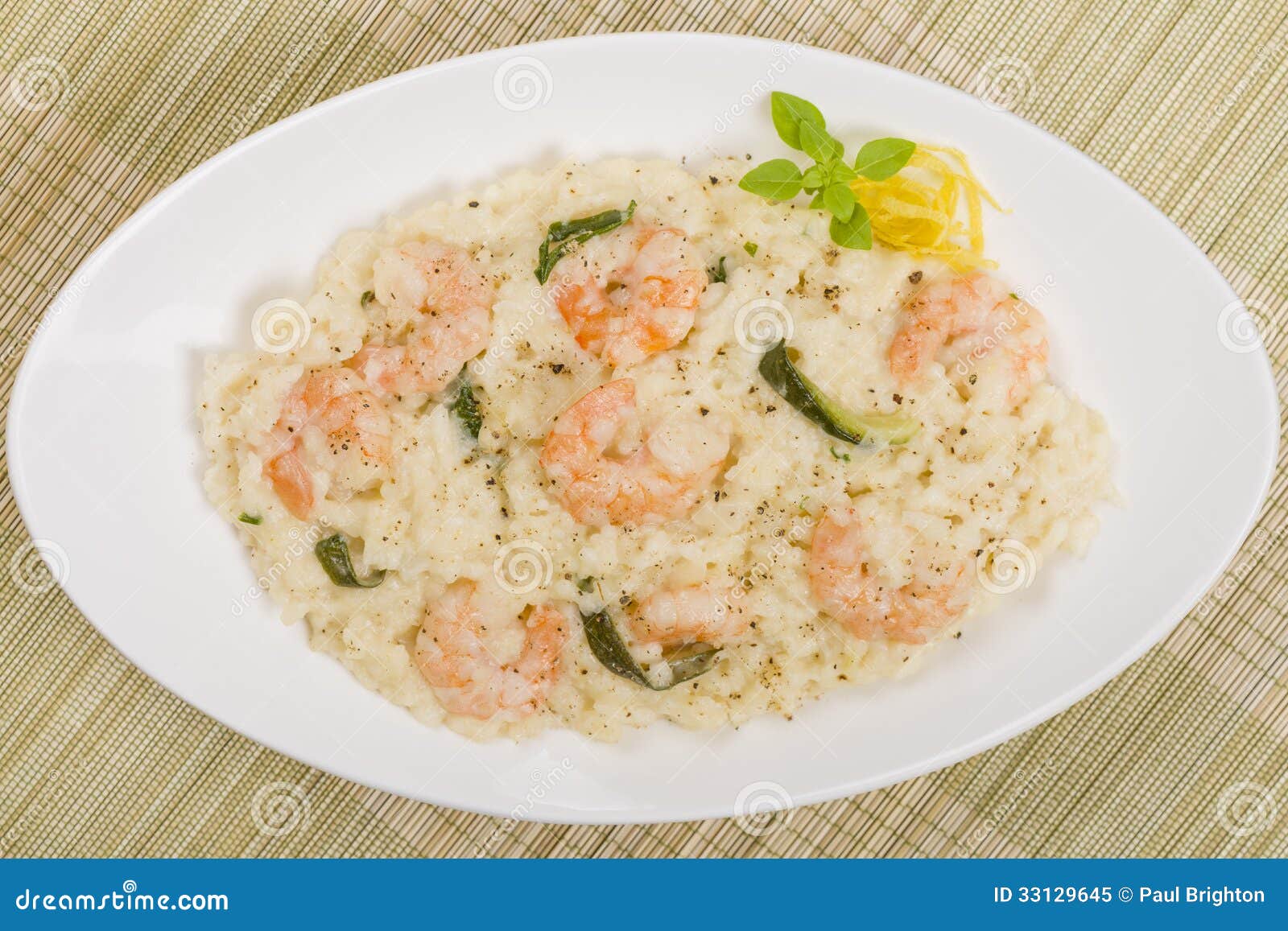 Risotto Bianco de la gamba imagen de archivo. Imagen de italia - 33129645