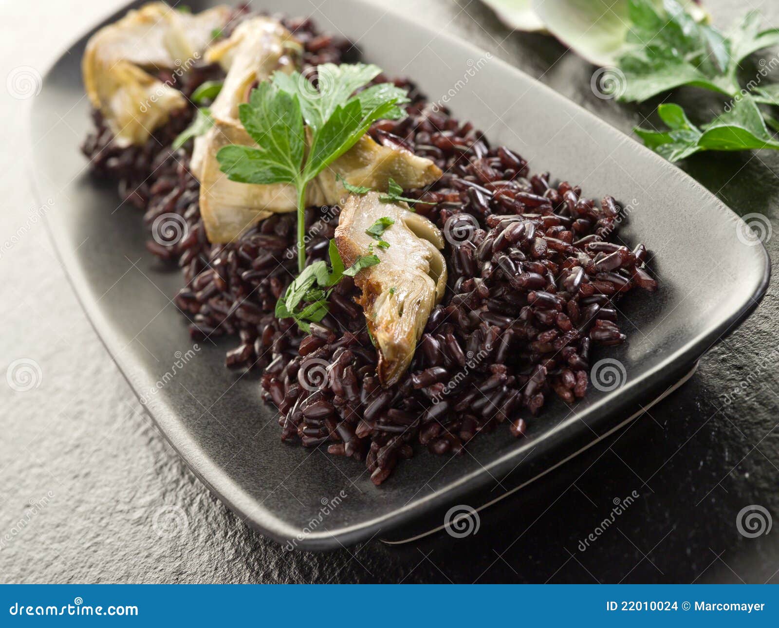 Risotto with black rice stock photo. Image of asian, diet - 22010024