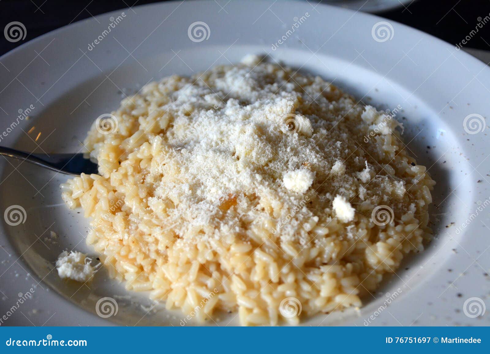 Risotto with Cheese Sauce and Parmesan Stock Image - Image of cheese ...