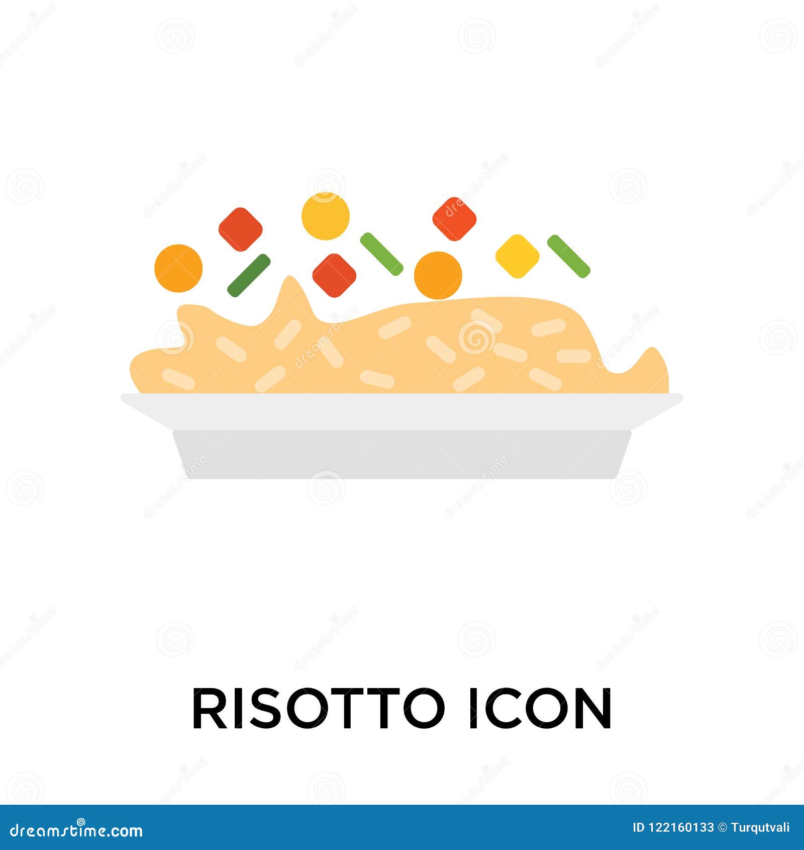 Risotto Icon Vector Sign and Symbol Isolated on White Background Stock ...