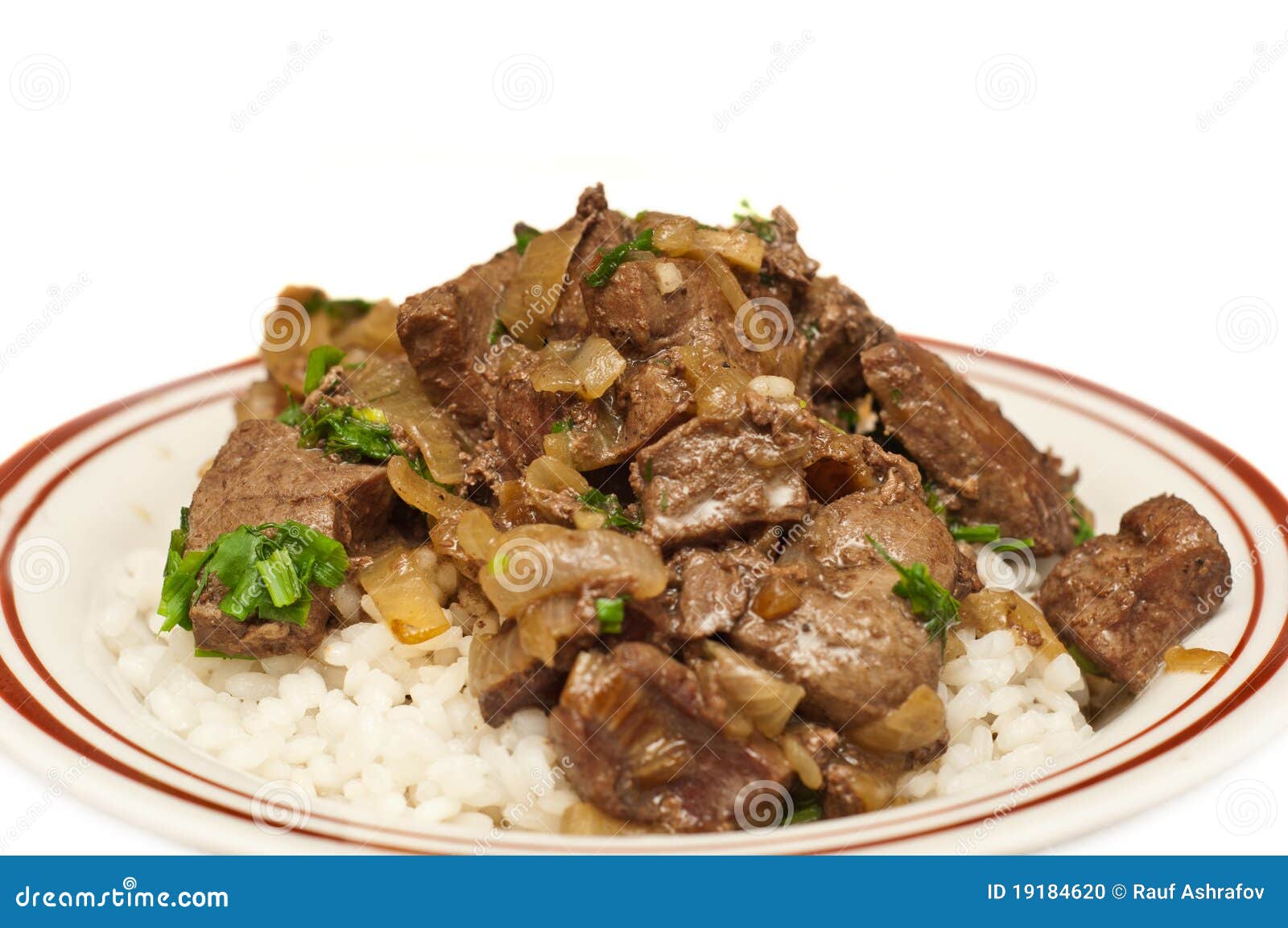 Risotto with livers stock photo. Image of napkin, vitamin - 19184620