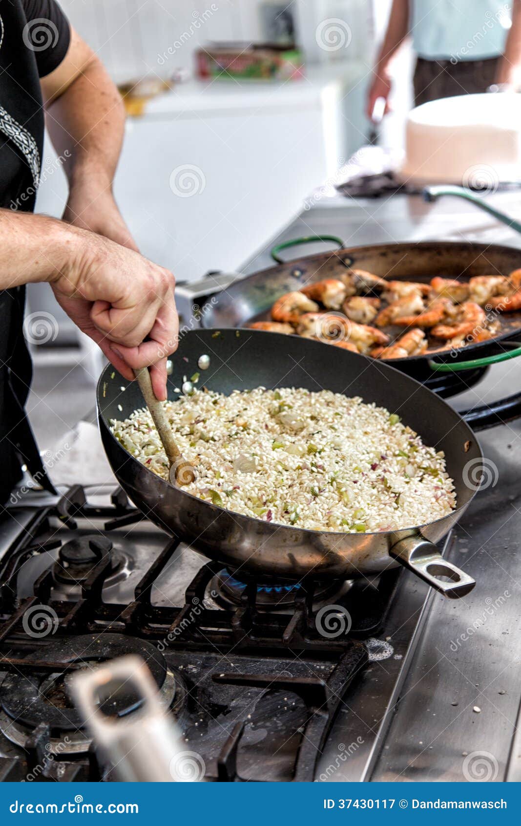 Risotto in a pan stock image. Image of fried, cuisine - 37430117