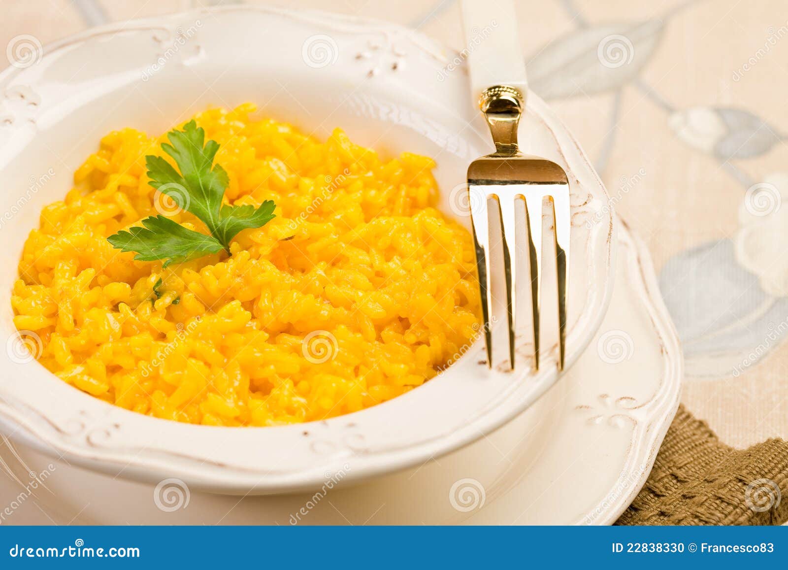 Risotto with saffron stock photo. Image of meal, corn - 22838330