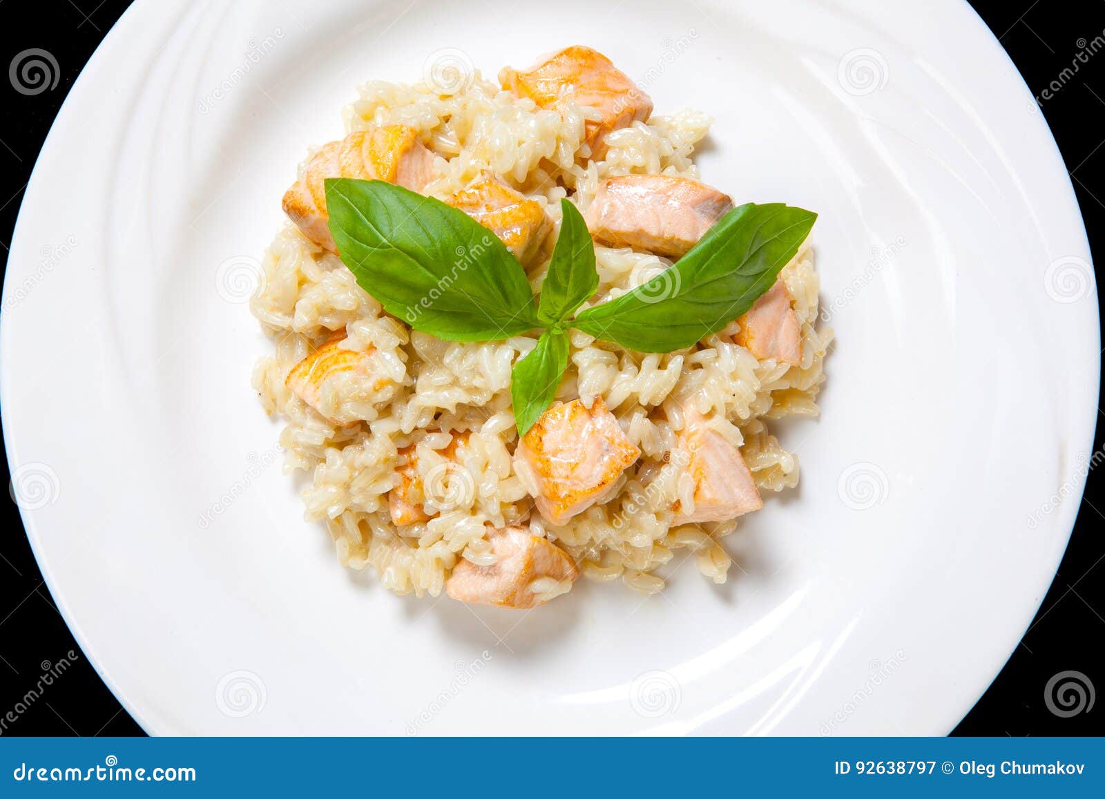Risotto with Salmon in a Mild Creamy Sauce Stock Image - Image of italy ...
