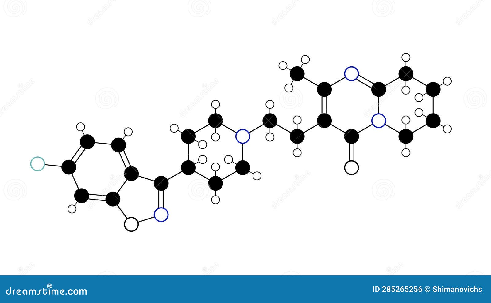 Risperidone Molecule, Molecular Structures, Atypical Antipsychotics, 3d ...
