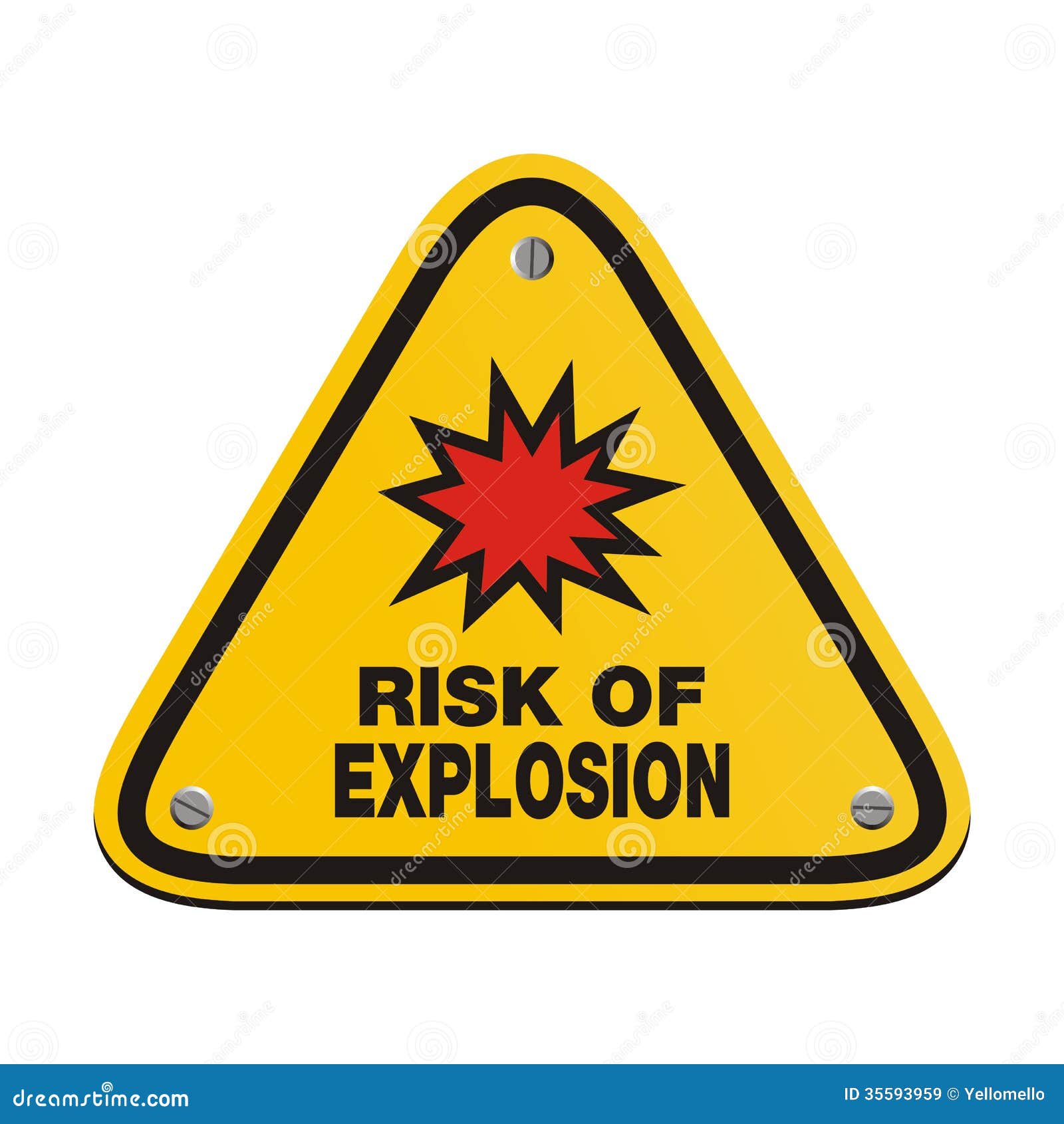 Risque D'explosion - Signe De Triangle Images libres de droits - Image ...