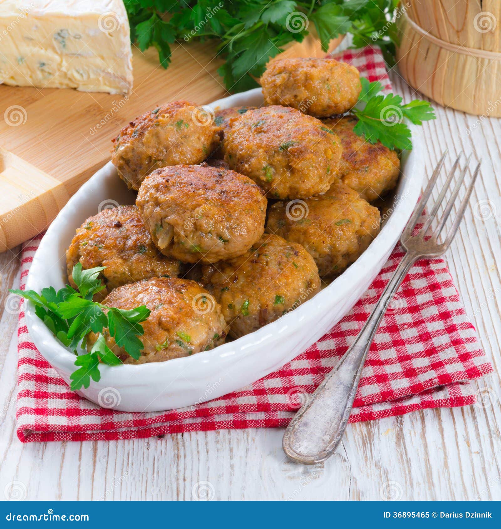 Rissole with Mould Cheese and Parsley Stock Image - Image of delicious ...