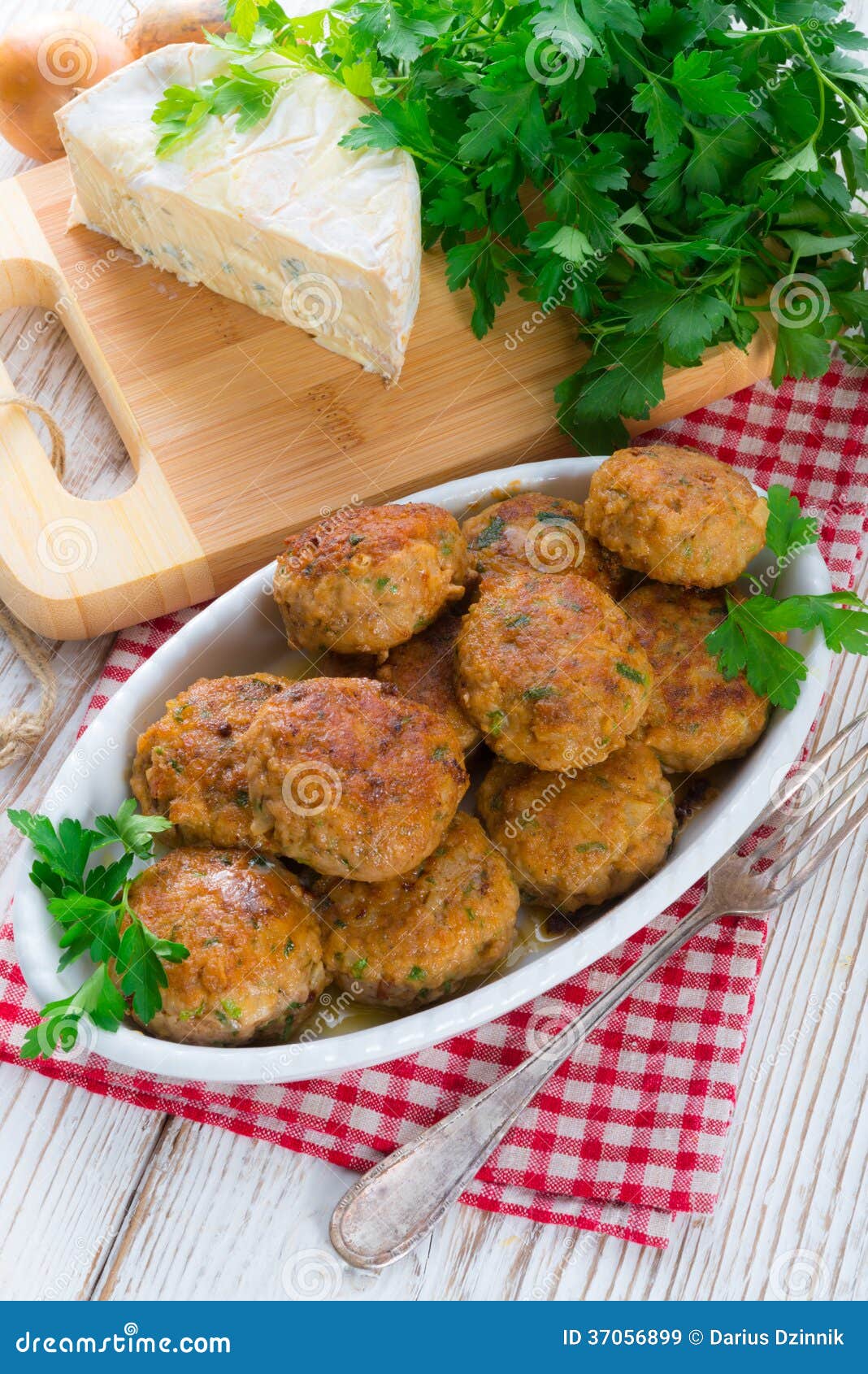 Rissole with Mould Cheese and Parsley Stock Image - Image of italian ...