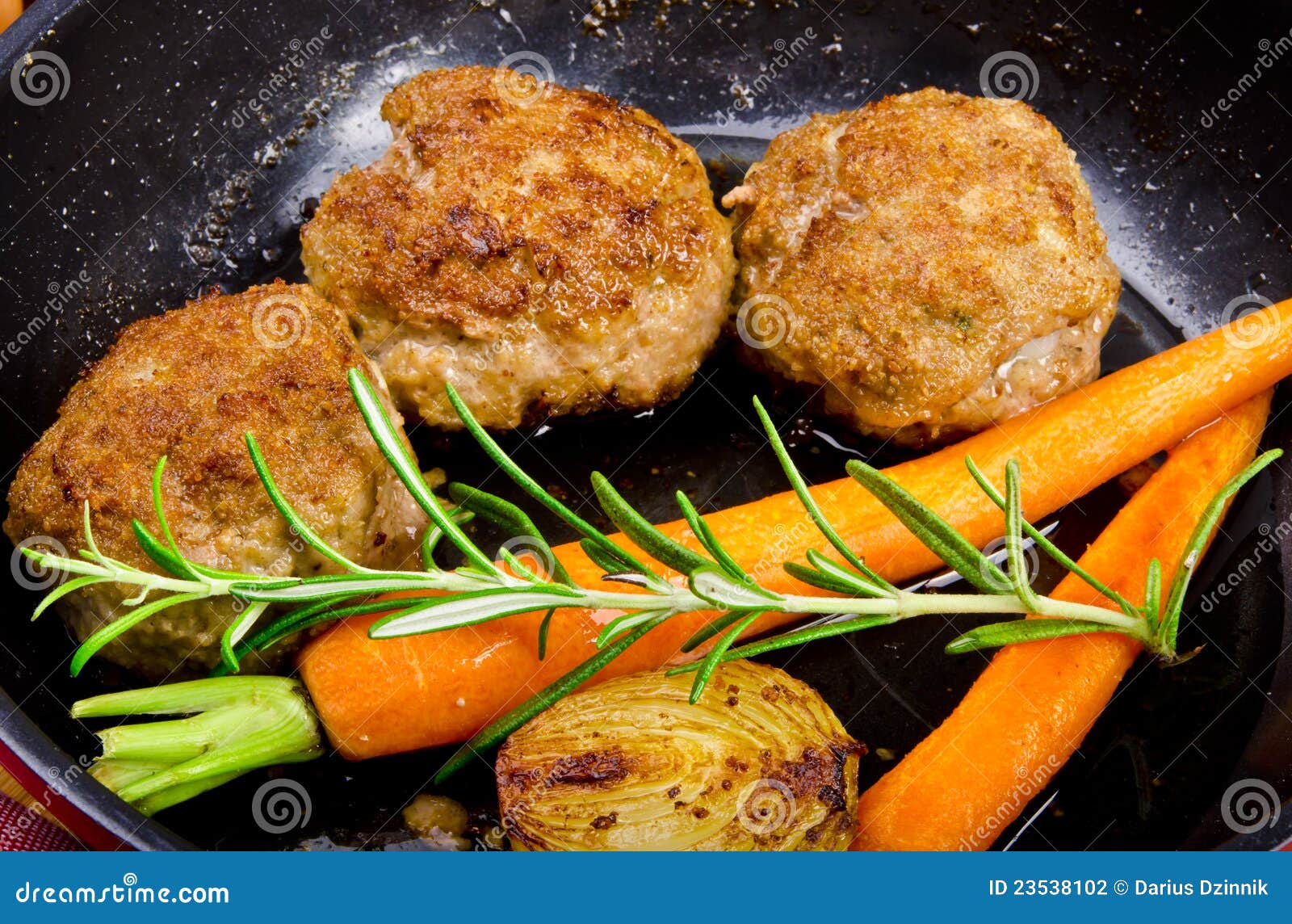 Rissoles with vegetables stock photo. Image of chop, dish - 23538102