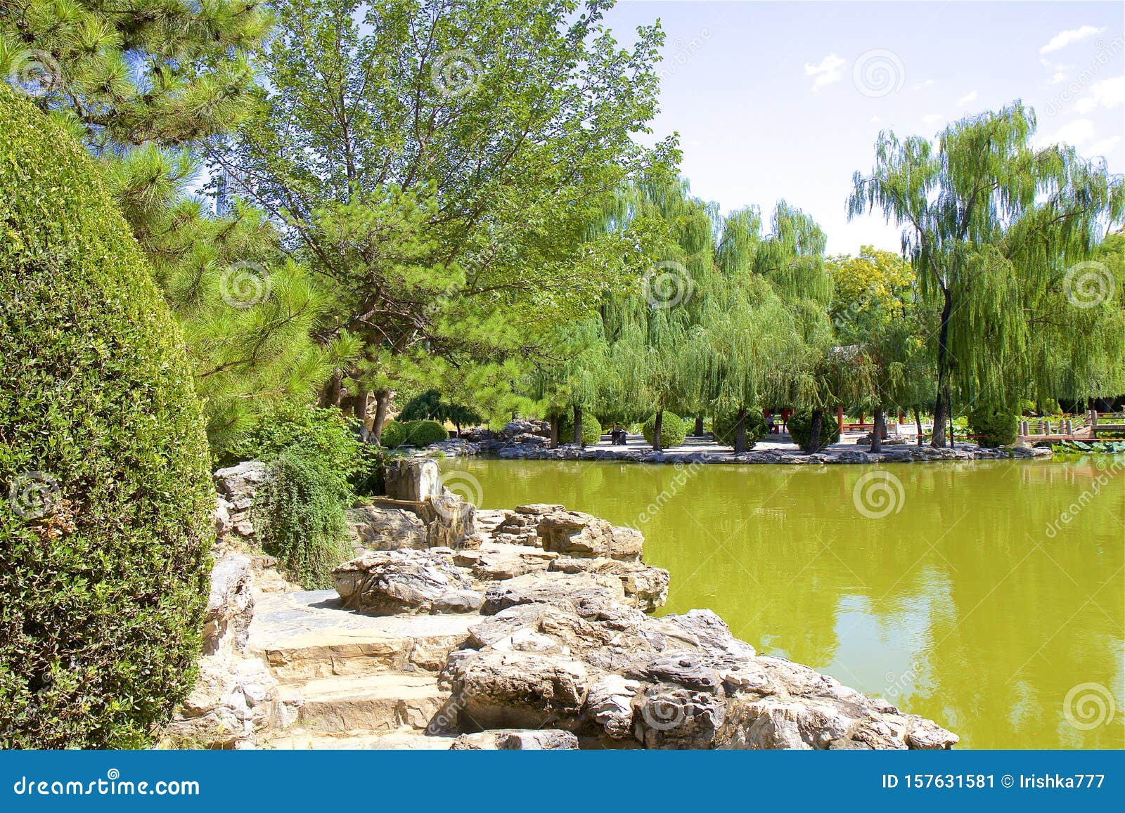 Ritan park, Beijing stock image. Image of pavillion - 157631581