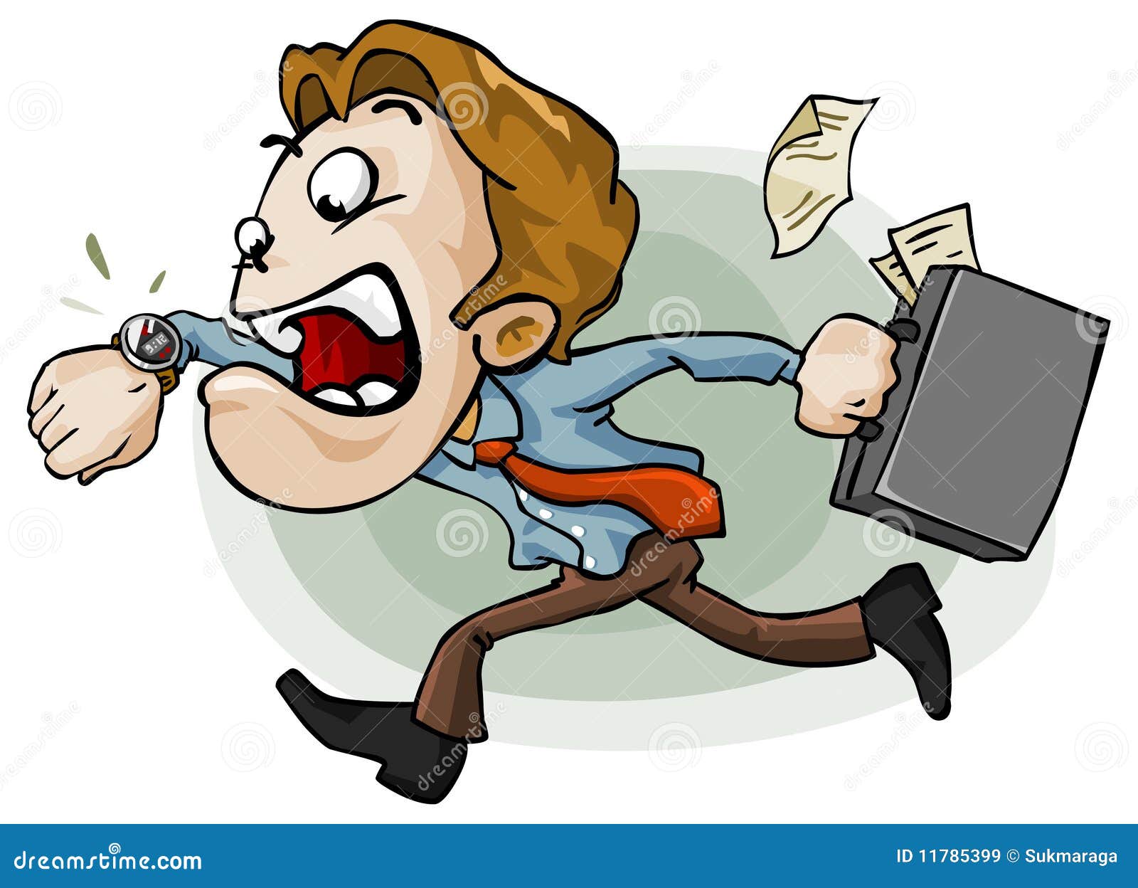 In ritardo per lavoro illustrazione vettoriale. Illustrazione di ...