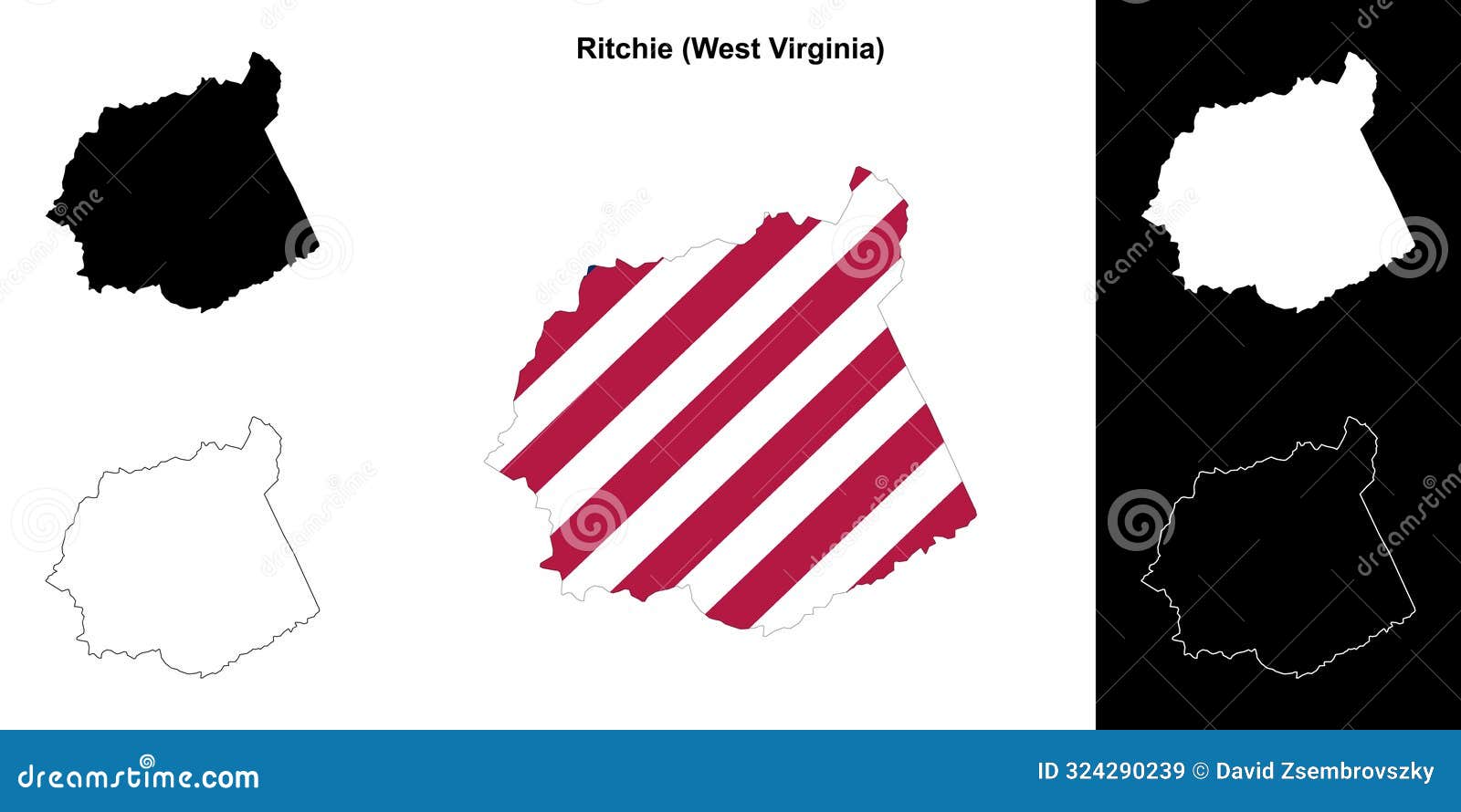 Ritchie Outline Map Vector Illustration | CartoonDealer.com #361877958