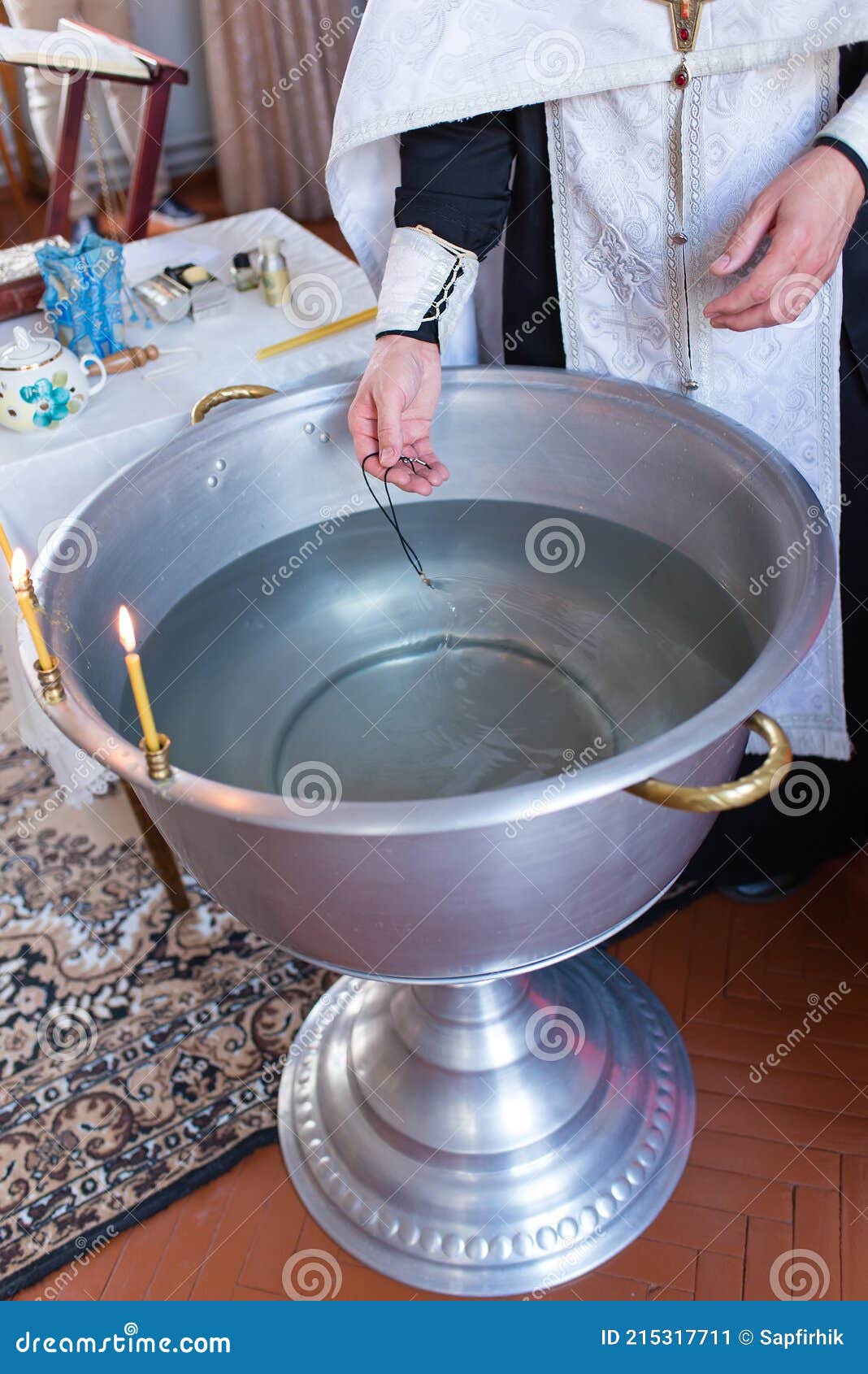 The Rite of Baptism in the Church Stock Image - Image of cathedral ...