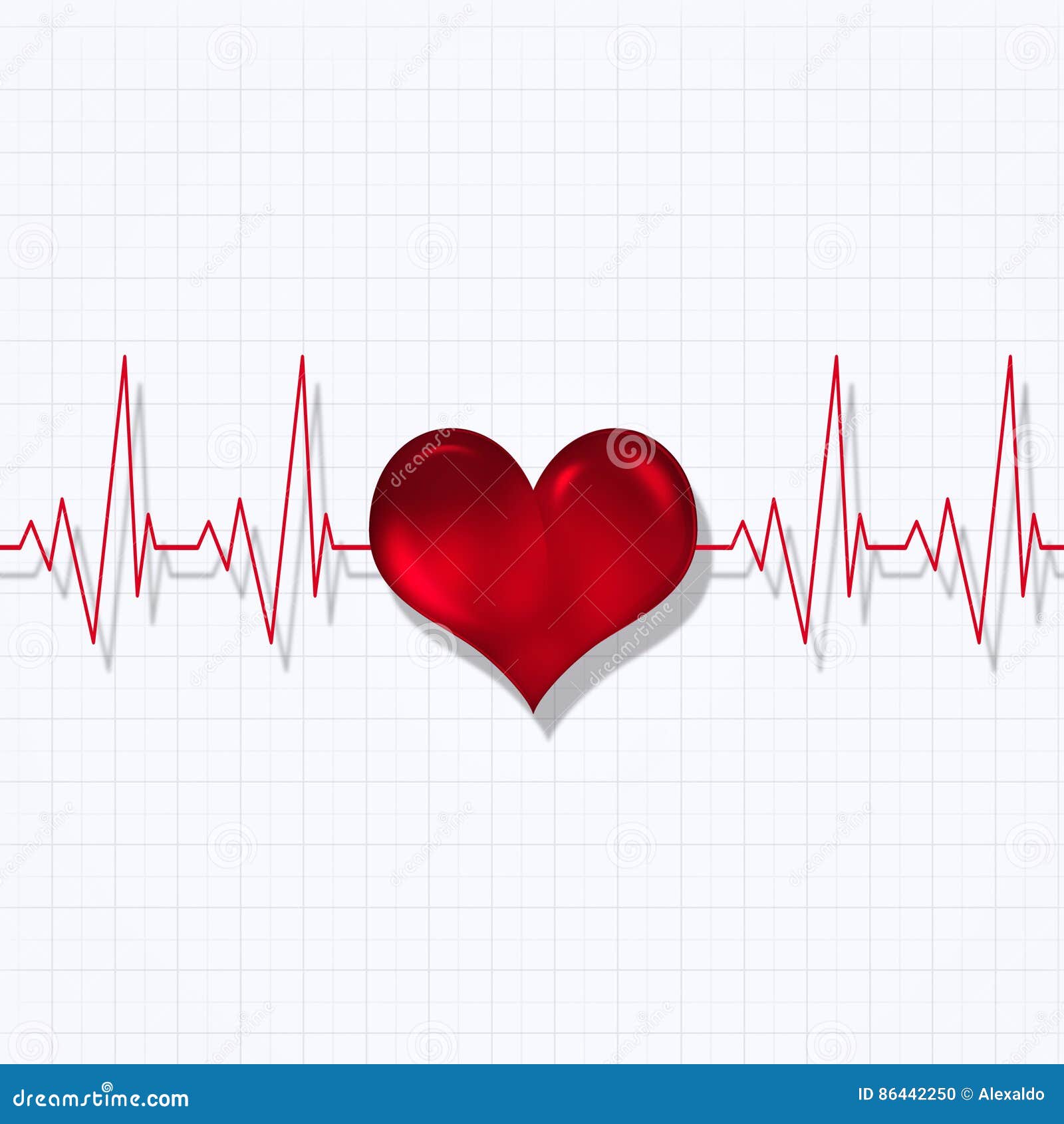 Ritmo Del Pulso Del Corazón Stock de ilustración - Ilustración de pulso ...