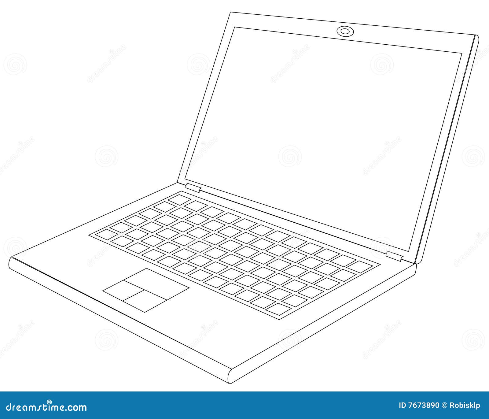 Ritningbärbar dator vektor illustrationer. Illustration av processor ...