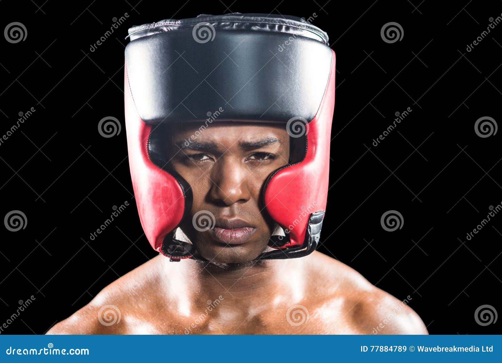 Ritratto Del Pugile Con Il Casco Immagine Stock - Immagine di casco ...