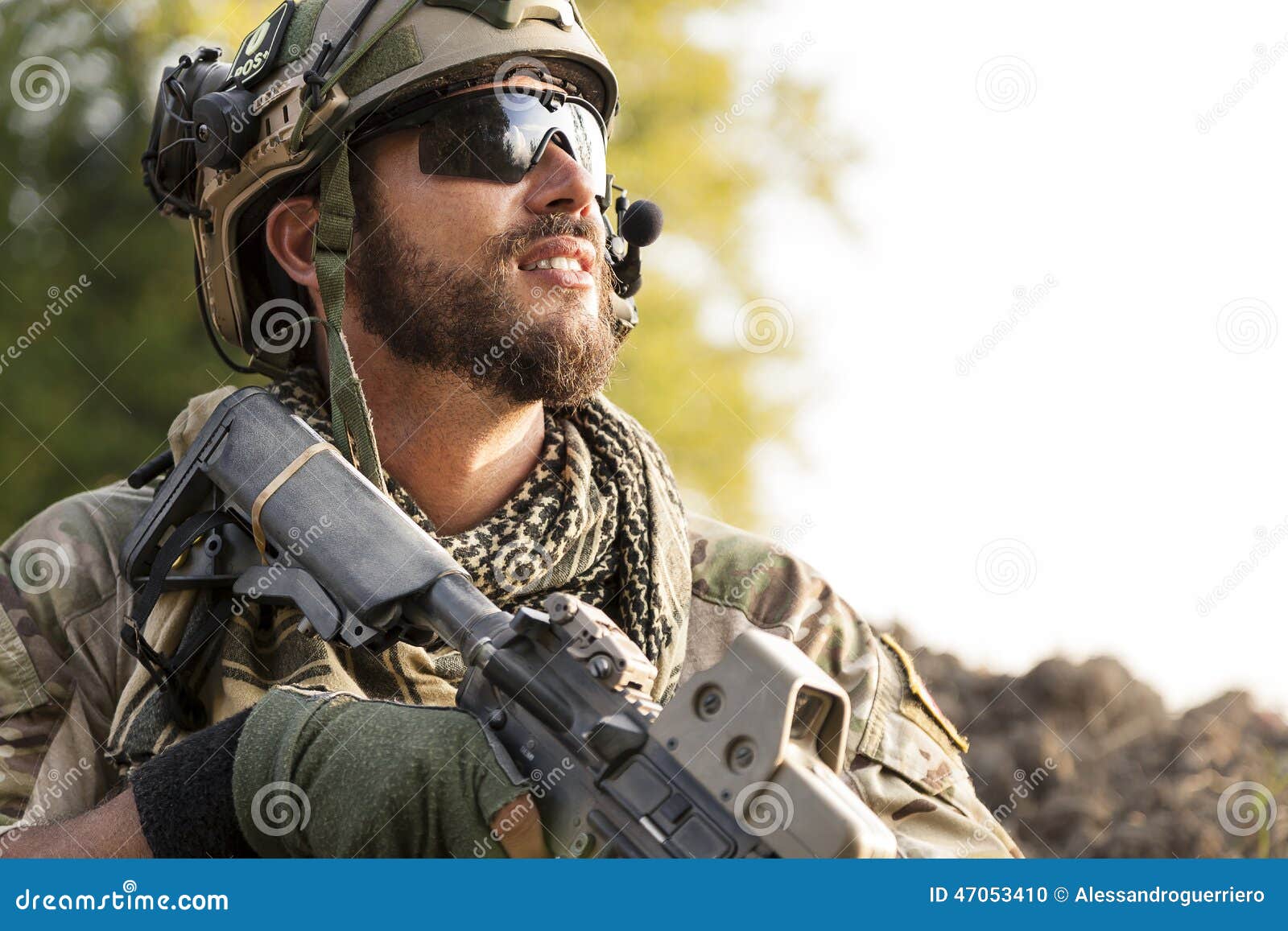 Ritratto Del Soldato Americano Fotografia Stock - Immagine di commando ...