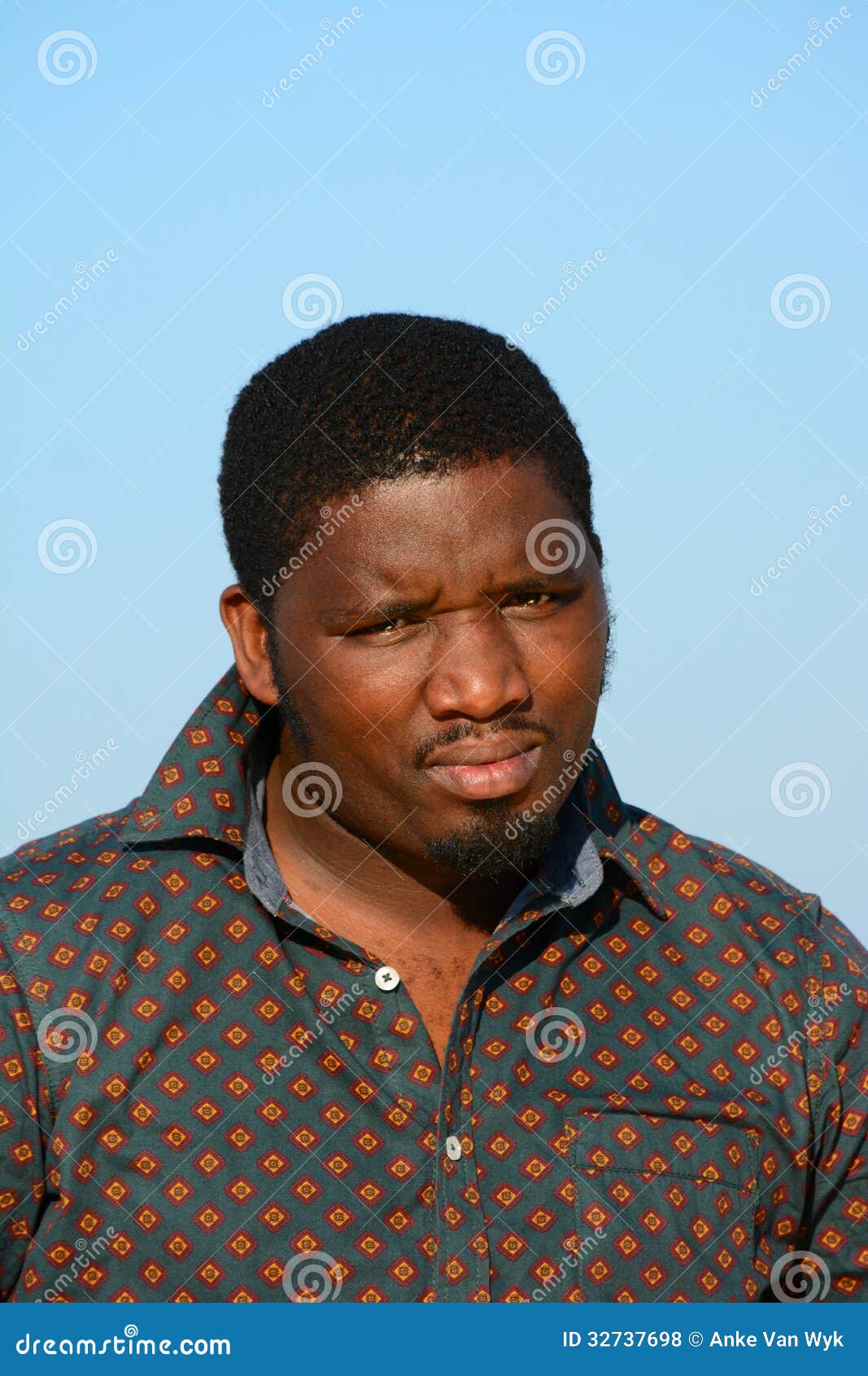 Ritratto Dell'uomo Scettico Fotografia Stock - Immagine di esterno ...