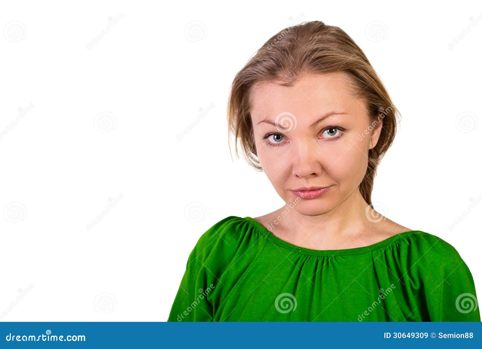 Ritratto Della Giovane Donna Timida Immagine Stock - Immagine di ...