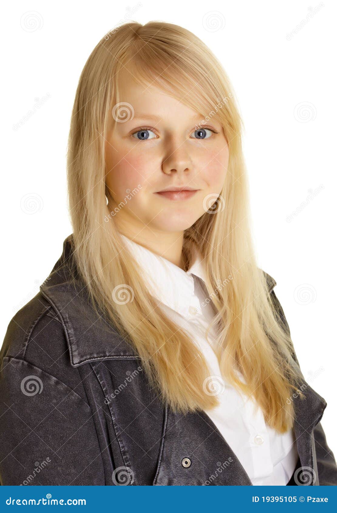 Ritratto Della Ragazza Con Capelli Biondi E Pelle Pallida Immagine ...