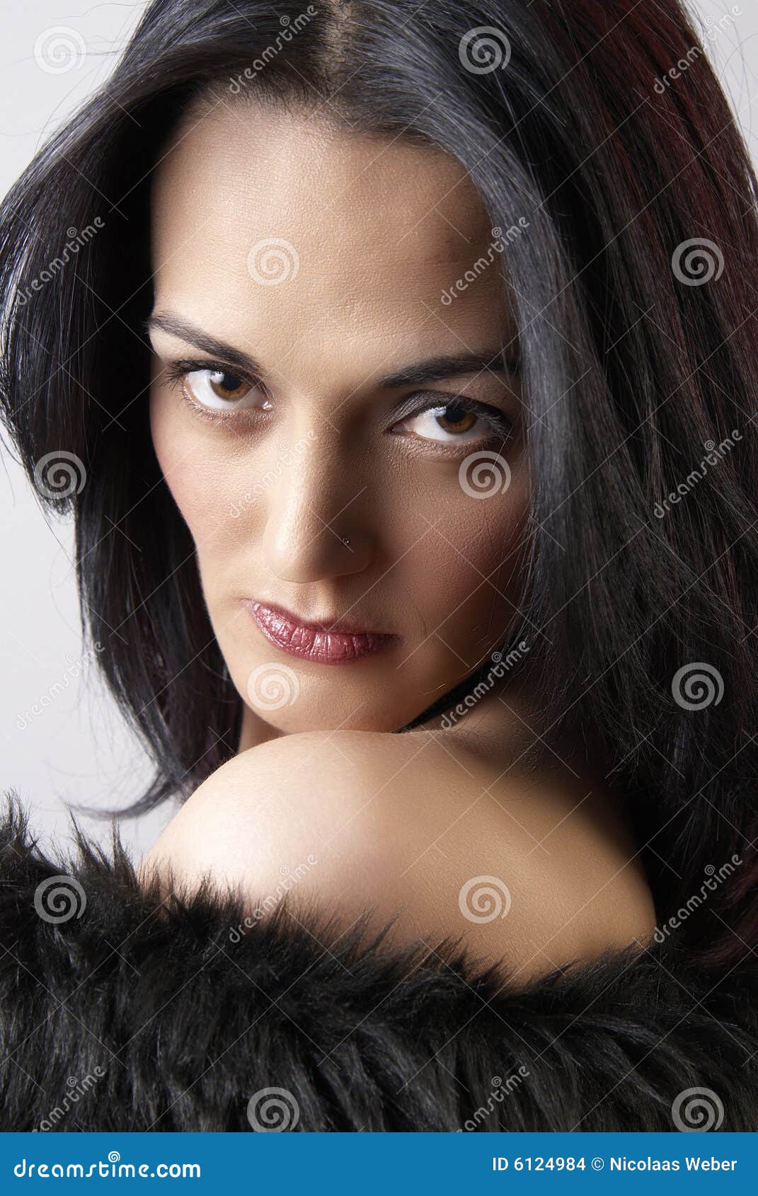 Ritratto Di Bella Donna Del Brunette Fotografia Stock - Immagine di ...