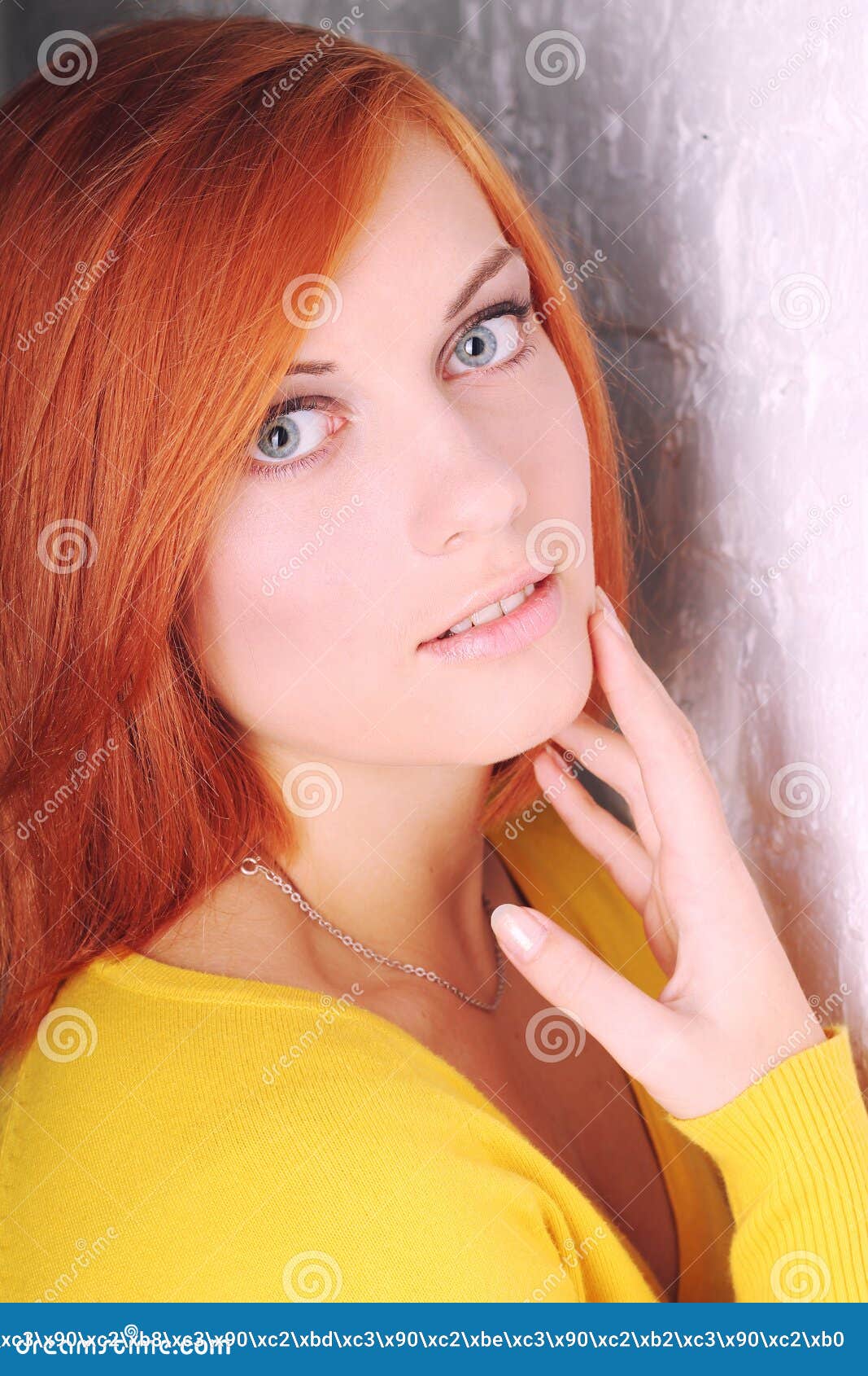 Ritratto Di Bella Ragazza Dai Capelli Rossi Fotografia Stock - Immagine ...