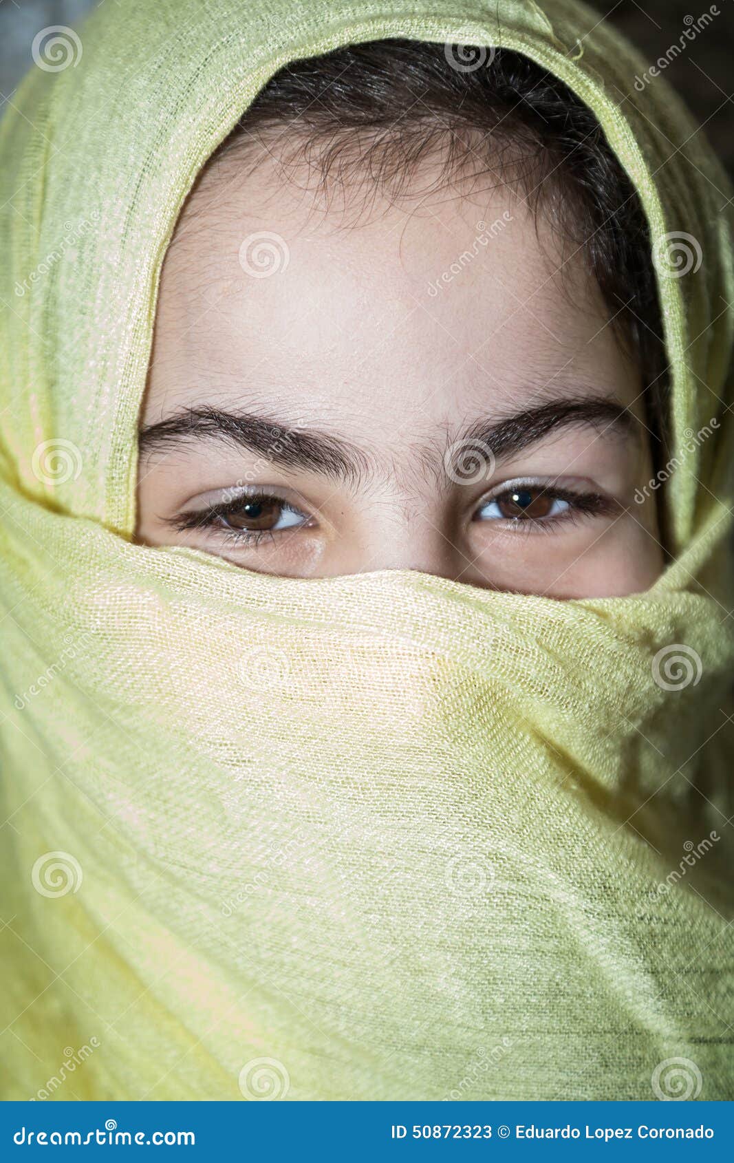 Ritratto Di Giovane Donna Araba Con Il Velo Fotografia Stock Editoriale ...