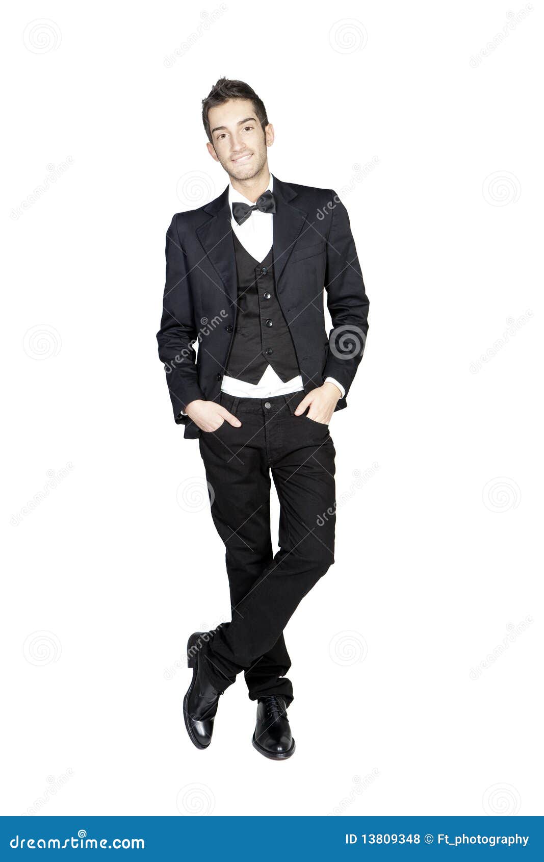 Ritratto Di Giovane Uomo Alla Moda in Smoking Fotografia Stock ...