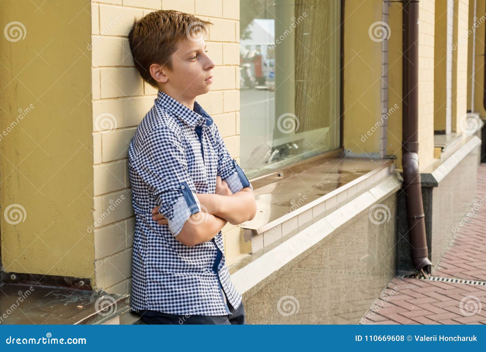 Ritratto Di Un Adolescente Del Ragazzo 13-14 Anni Fotografia Stock ...