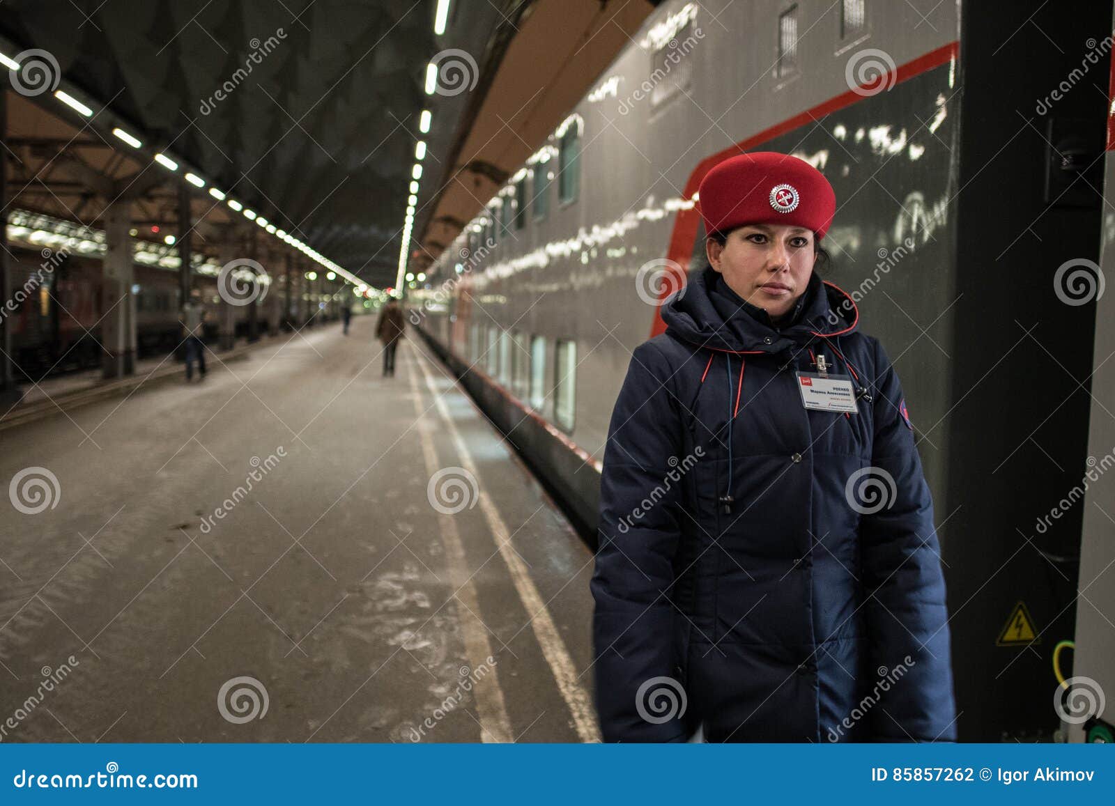 Ritratto di un capotreno fotografia editoriale. Immagine di documenti ...