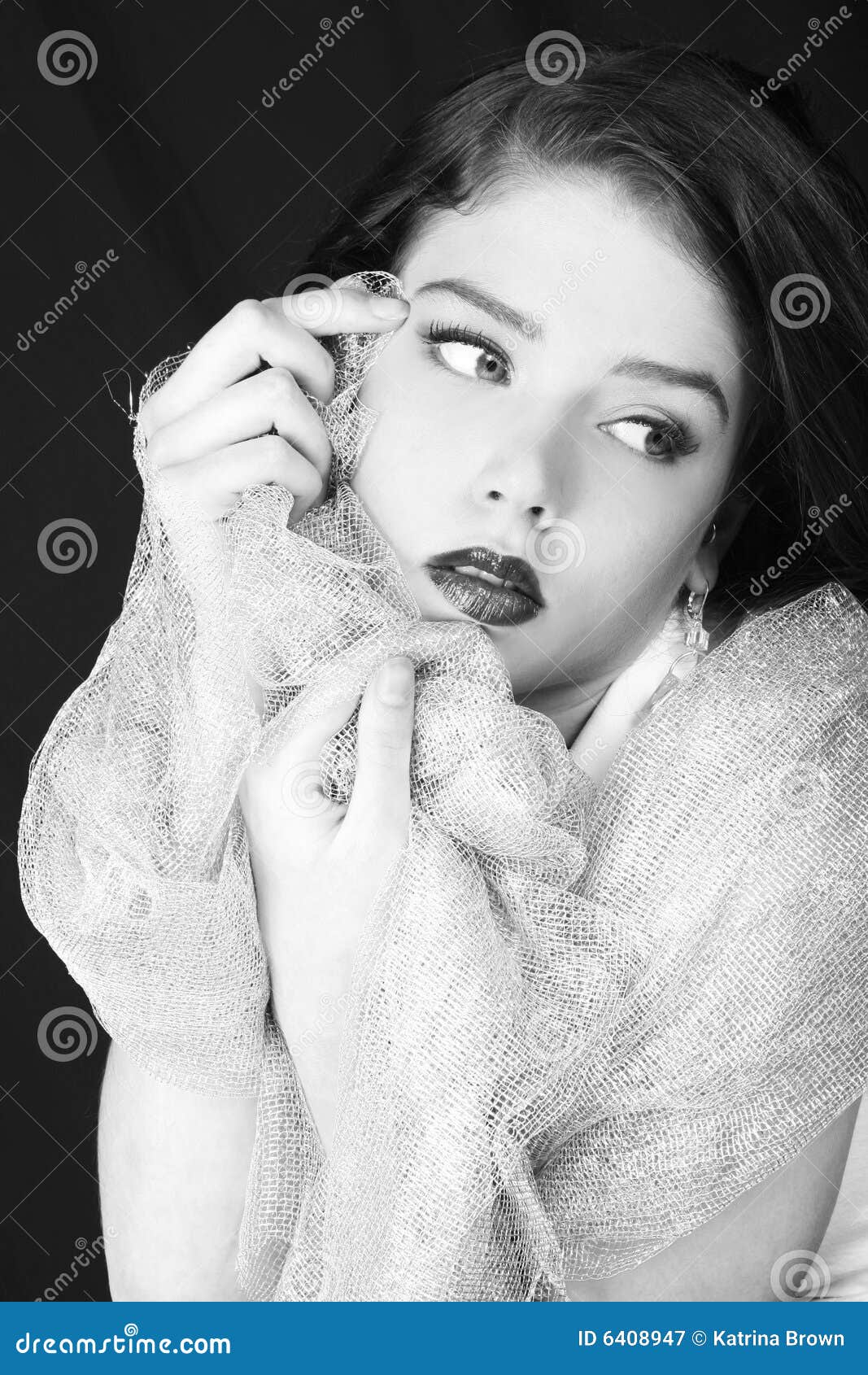 Ritratto Monocromatico Stunning Di Una Donna Sensuale Immagine Stock
