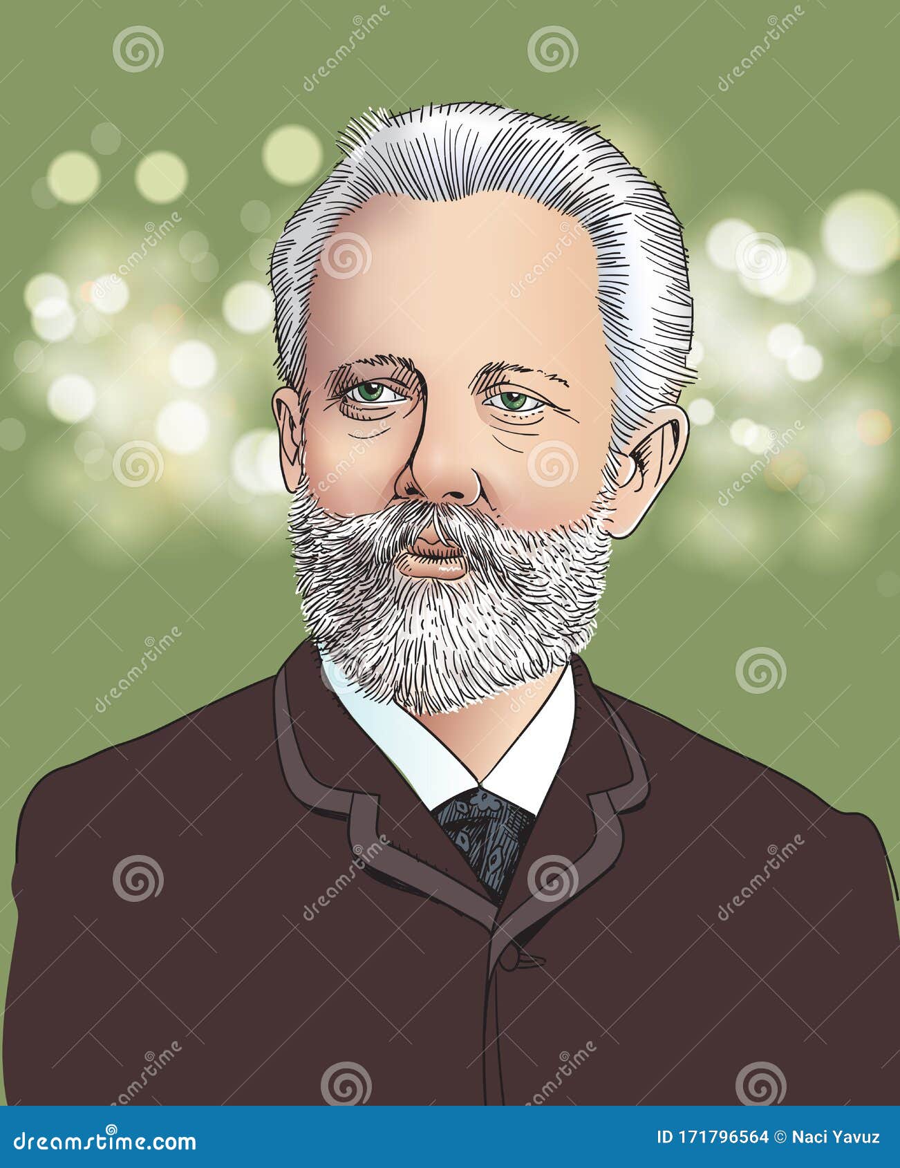 Ritratto Vignettista Di Tchaikovsky, Vettore Illustrazione Vettoriale ... Ritratto Vignettista Di Tchaikovsky, Vettore Illustrazione Vettoriale ...