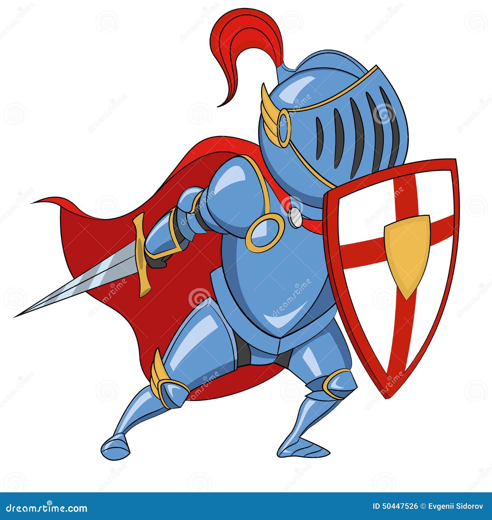 Ritter vektor abbildung. Illustration von soldat, mittelalterlich ...