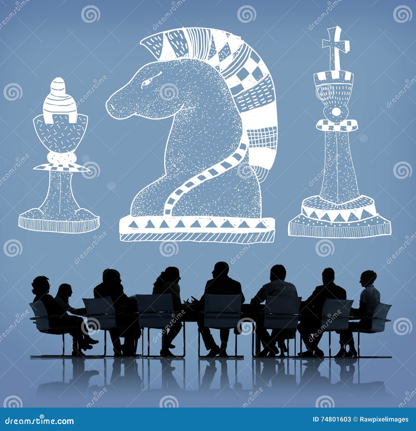 Ritter-Chess Piece Strategy-Grafik-Konzept Stock Abbildung ...